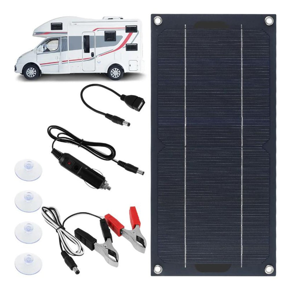 12V 30W Solar Panel Kit IP65 Waterproof Portable Solar Trickle Charger ...
