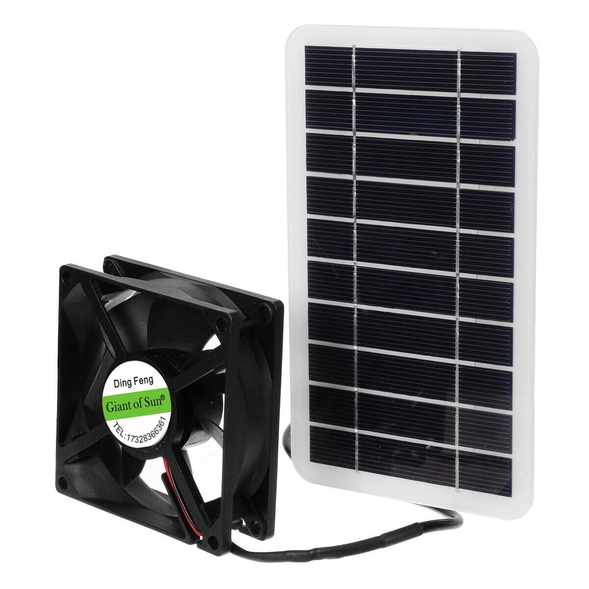 12V 30W Solar Powered Exhaust Fan, Solar Panel Power Mini Ventilator ...