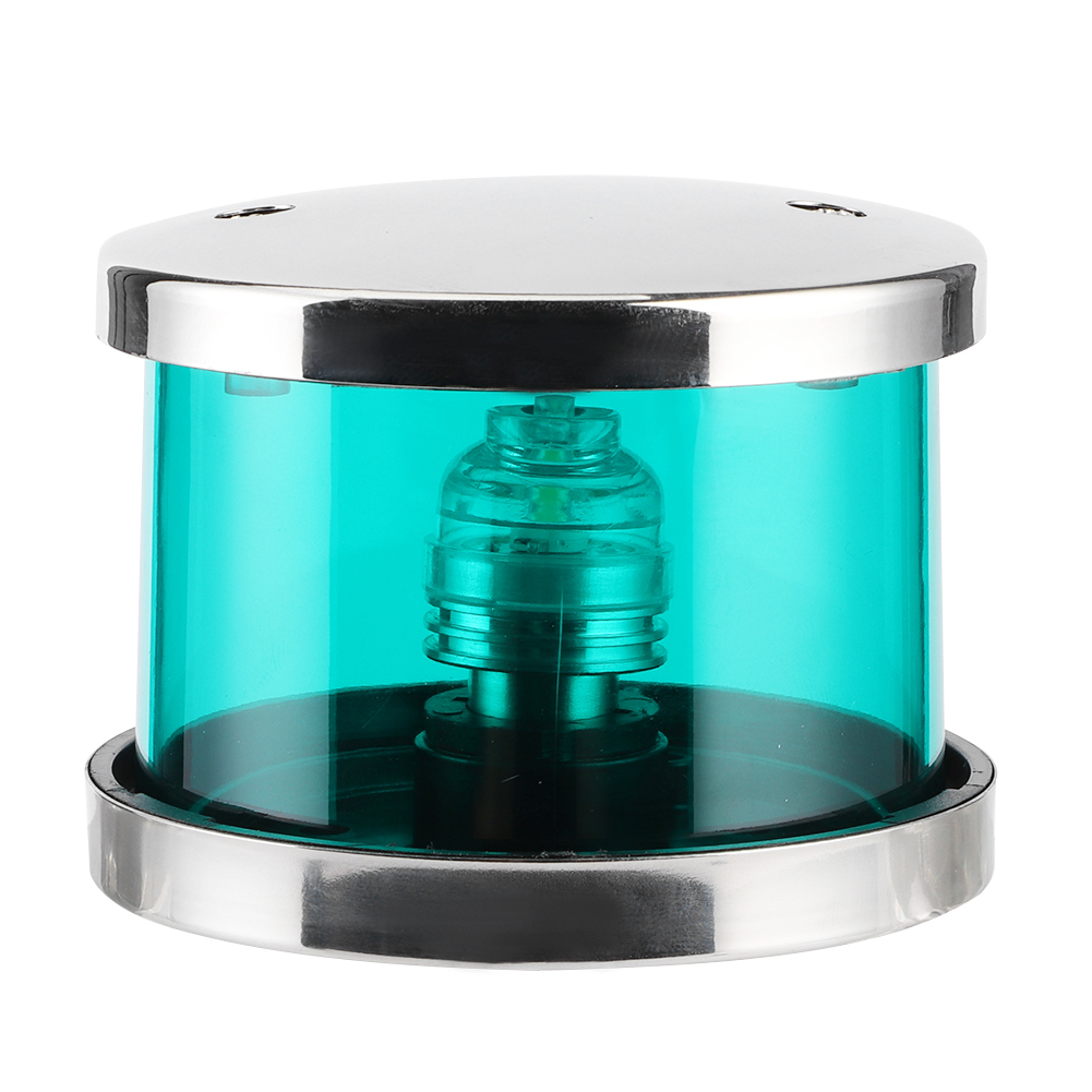 12V 360° IP66 Green LED Navigation Warning Light Transparent Housing ...