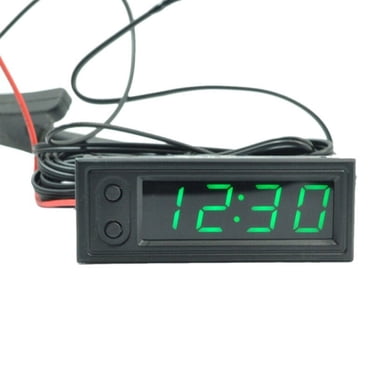 Digital LED Electronic Clock Time + Thermometer + Voltmeter Alarm For ...