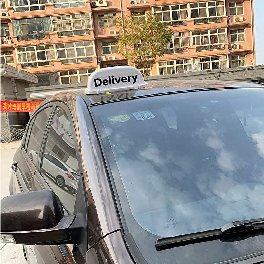 12V 4 Colors Waterproof Car Roof Top Taxi LED Light Cab Topper Deliver ...