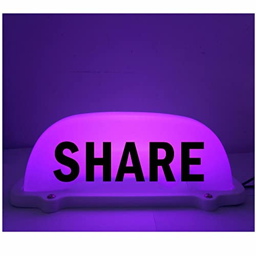 12V 4 Colors Waterproof Car Roof Top Taxi LED Light Cab Topper Deliver ...