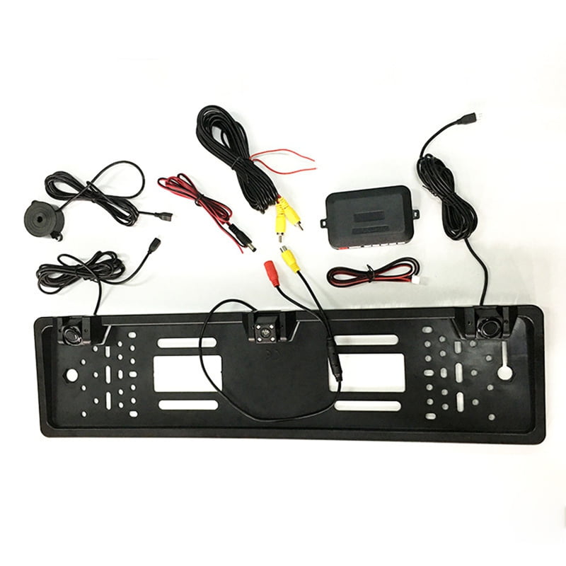 12V 4 LED Car Rear View Camera with Radar Sensor for Parking European ...