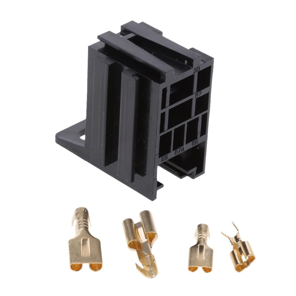 12V 4 Pin 30 Amp Automotive Relay Socket Holders Mounting Base With ...
