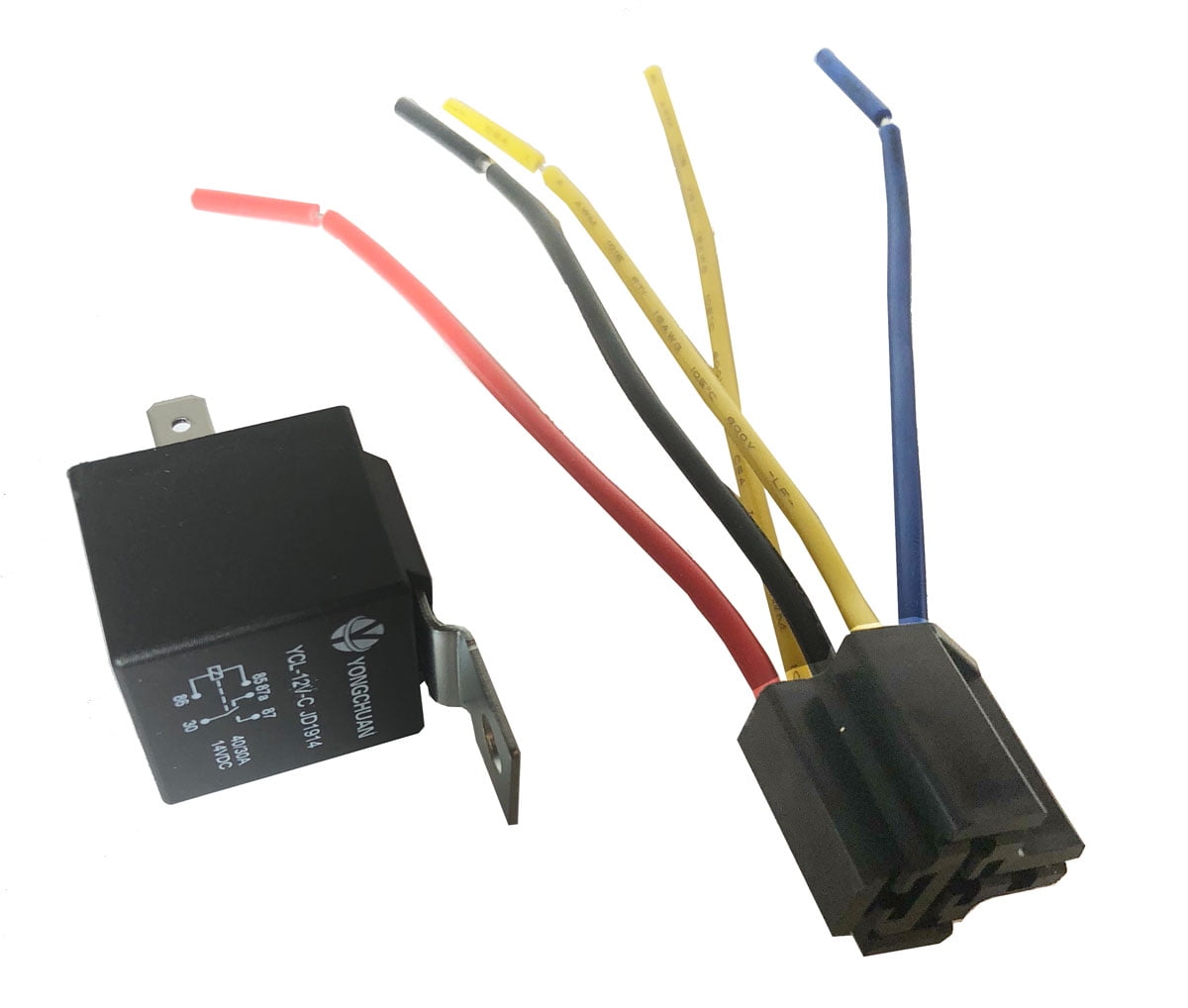 12V - 40 AMP Relay w/ Mounting Tab and Harness - Walmart.com