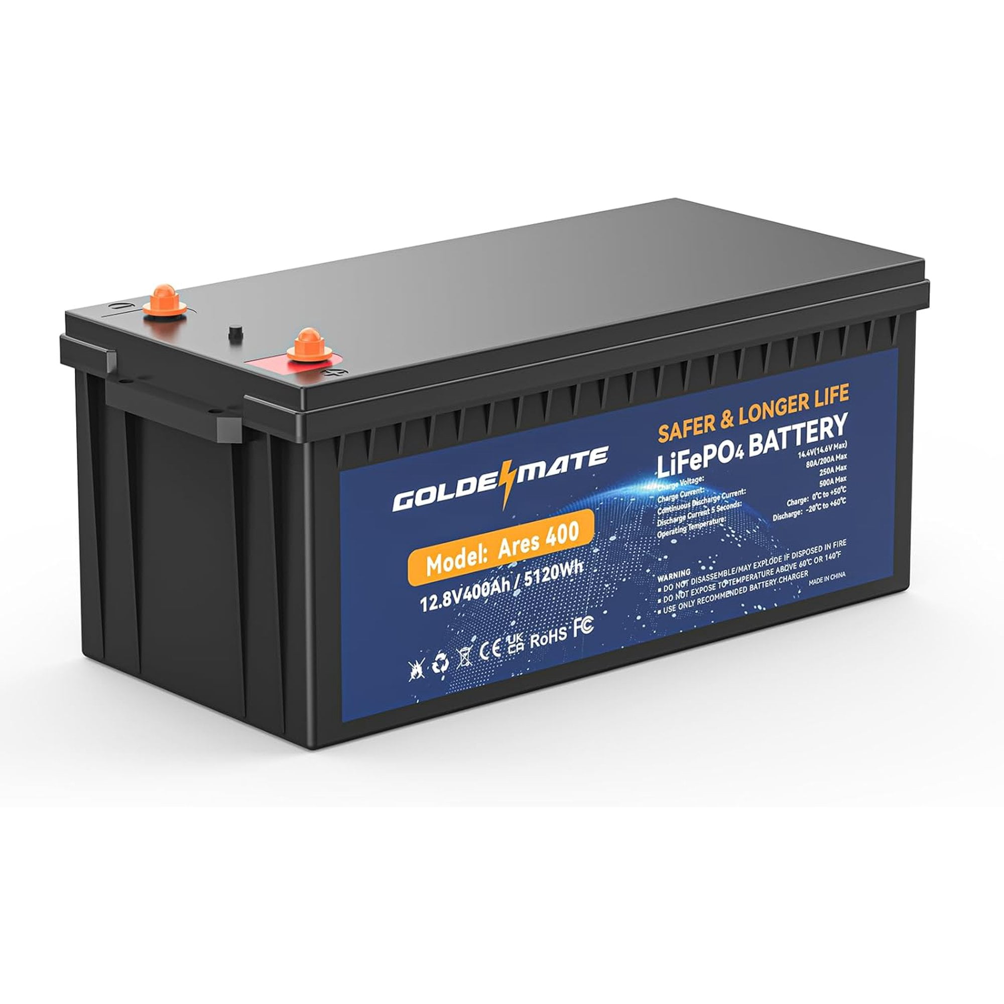 12V 400Ah LiFePO4 Lithium Battery, 400A BMS, 5000+ Deep Cycles ...