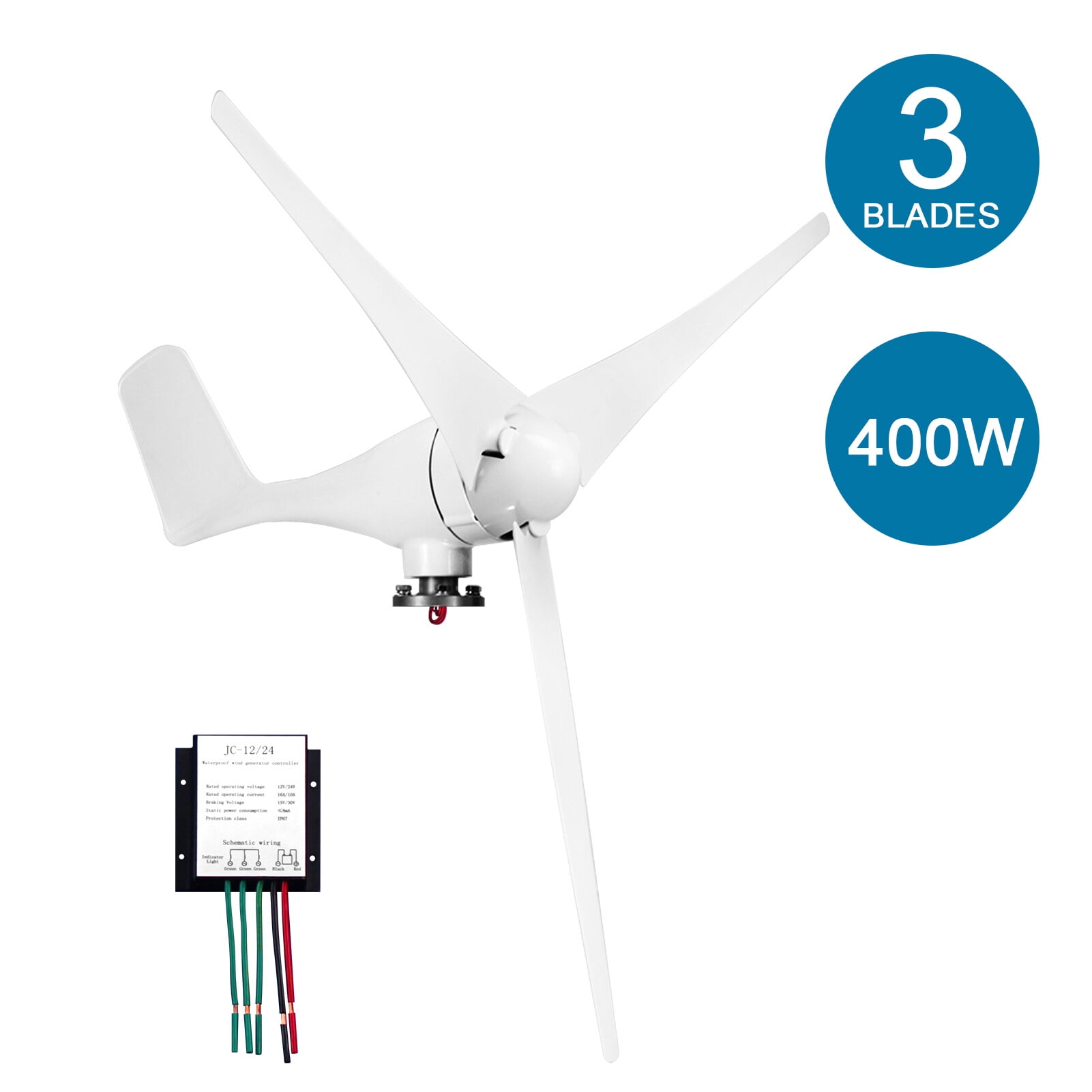 12V 400W Wind Generator with Charger Controller 3 Blades S-Type ...