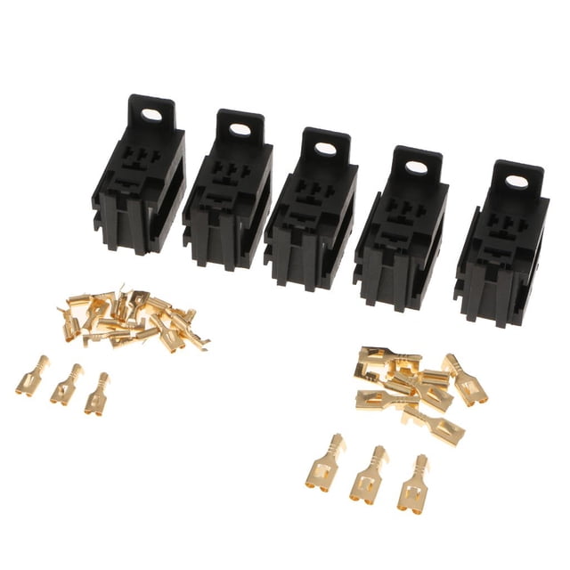 12V 40A 5Pin Automotive Relay Socket Connector & Terminals For Marine ...