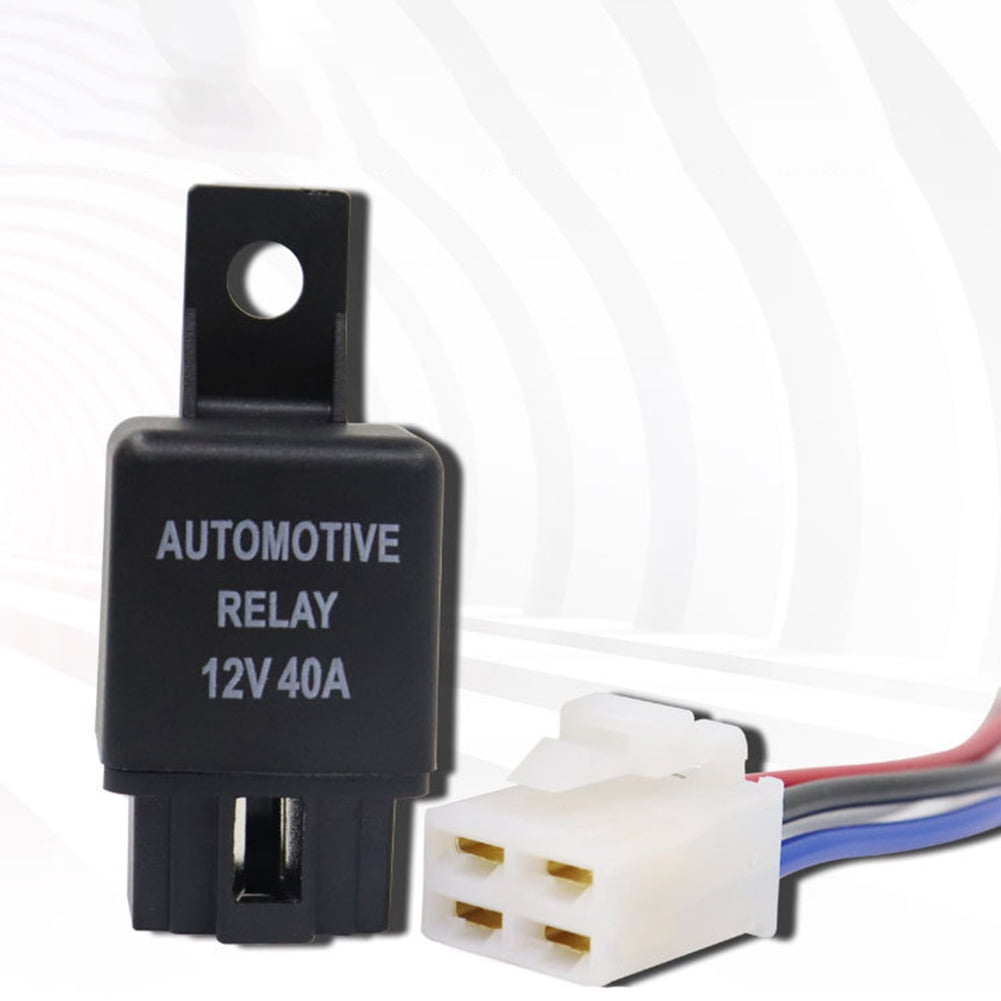 12V 40A Car Relay Harness 4-Prong SPST Relay for Automotive/Truck/Motor Contactor Relay Switch ...