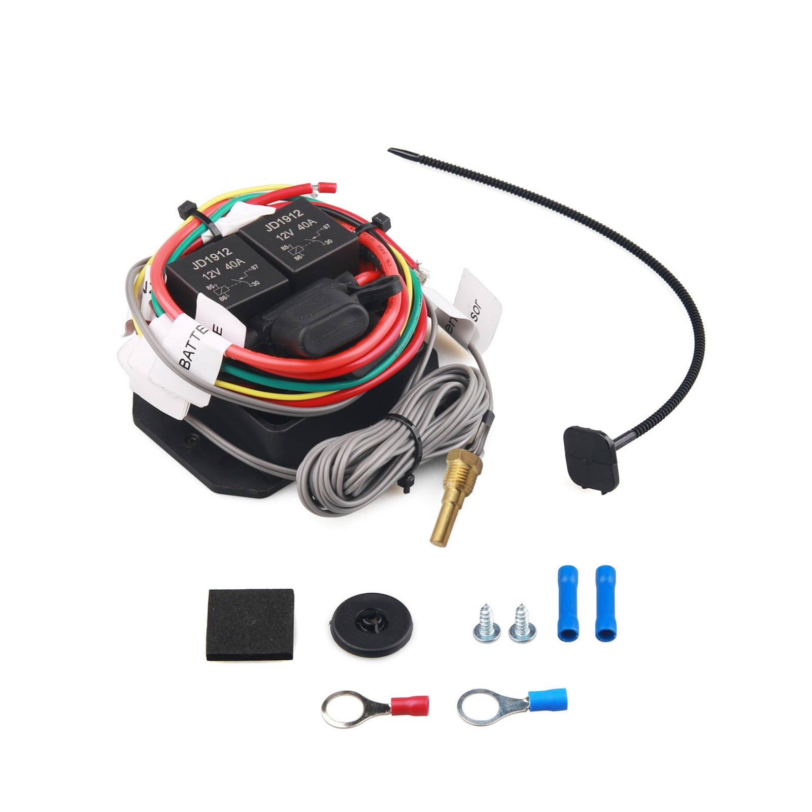 12V 40A Radiator Fan Controller Switches Set for Multiple Vehicles ...