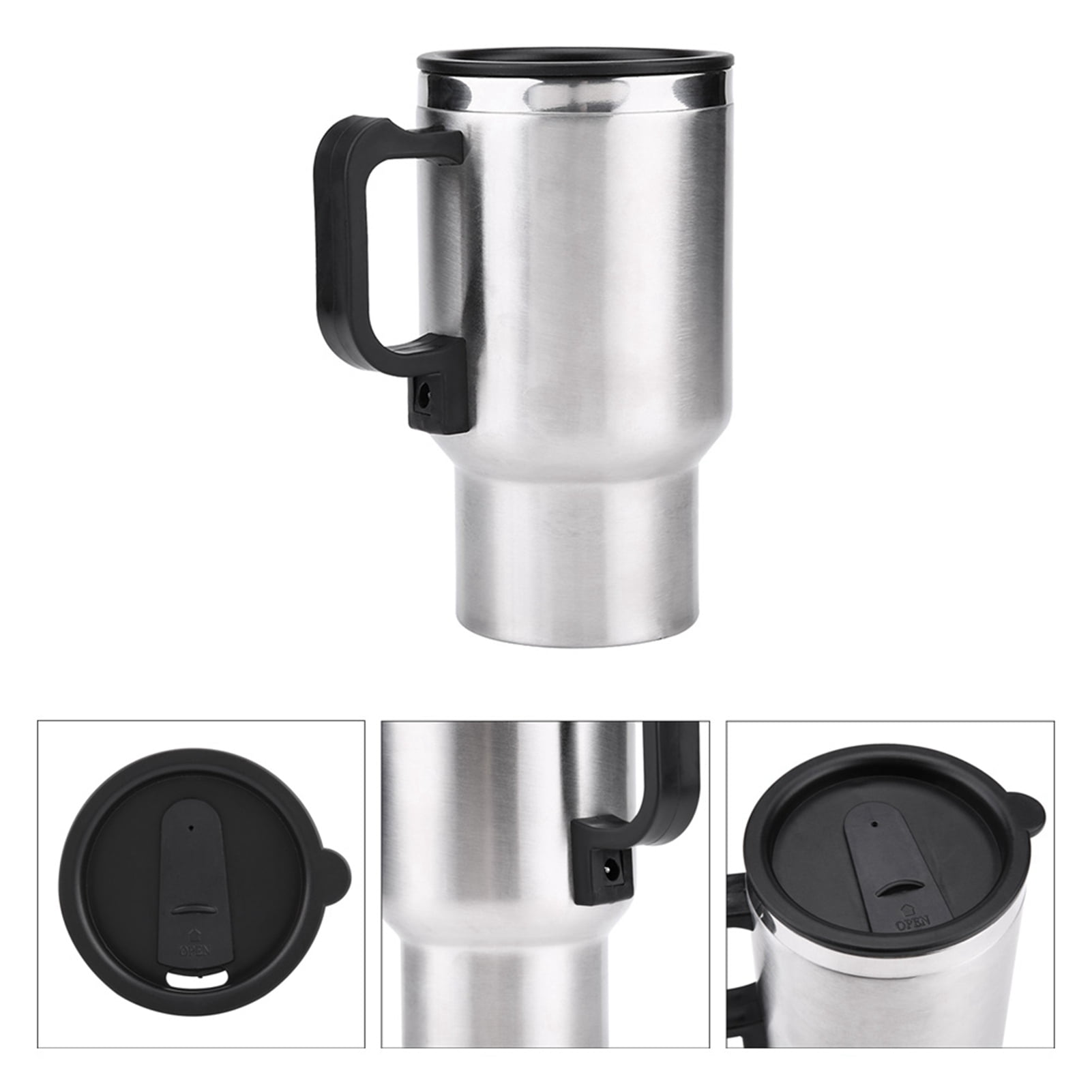 12V 450ml Electric Heating Cup With Lighter Cable Warmer Mug for Coffee ...