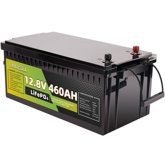 12V 460Ah LiFePO4 Lithium Battery, 300A BMS, 5880Wh Usable Energy, 5000 ...