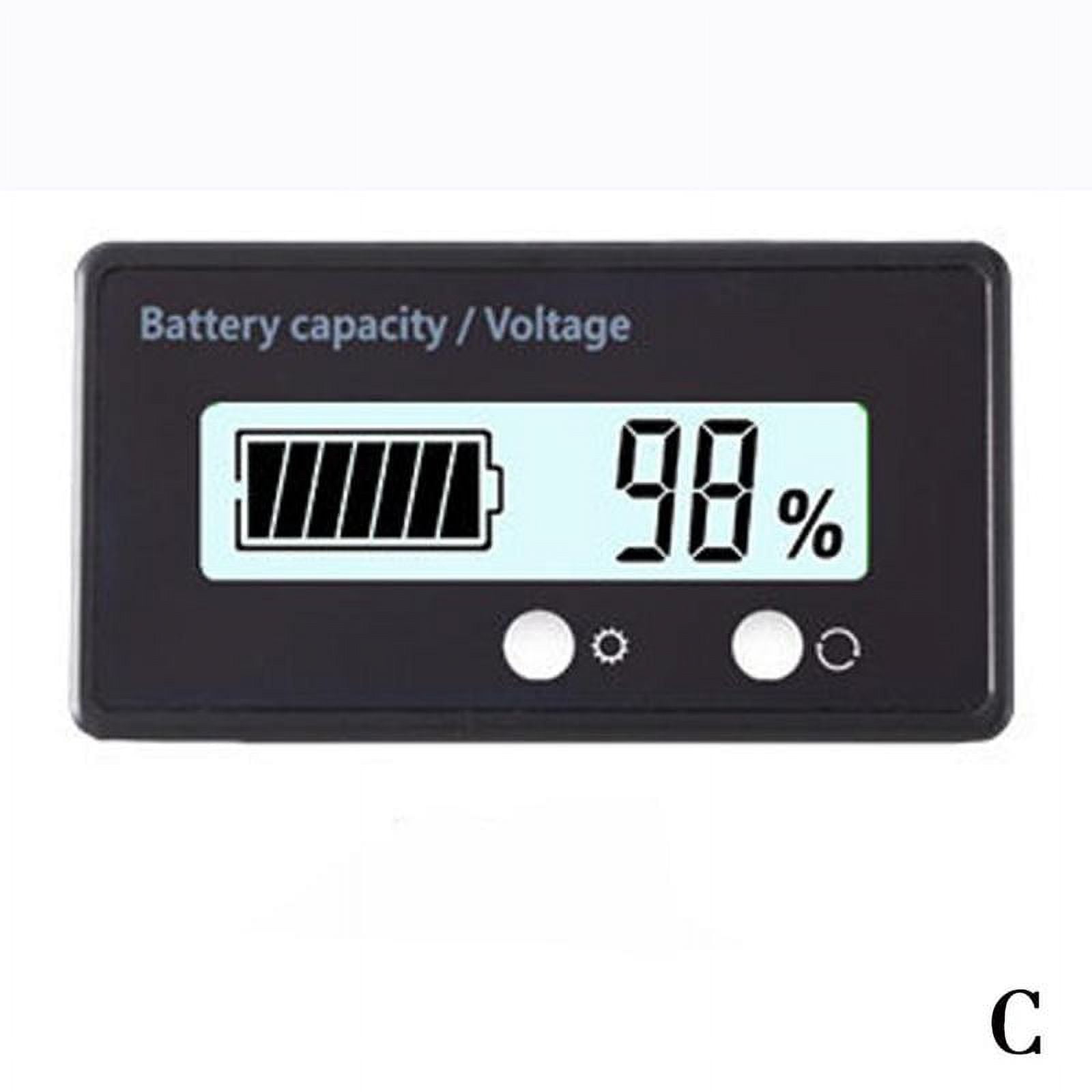 12V-48V LCD Battery Capacity Indicator Digital Voltmeter Voltage Tester ...
