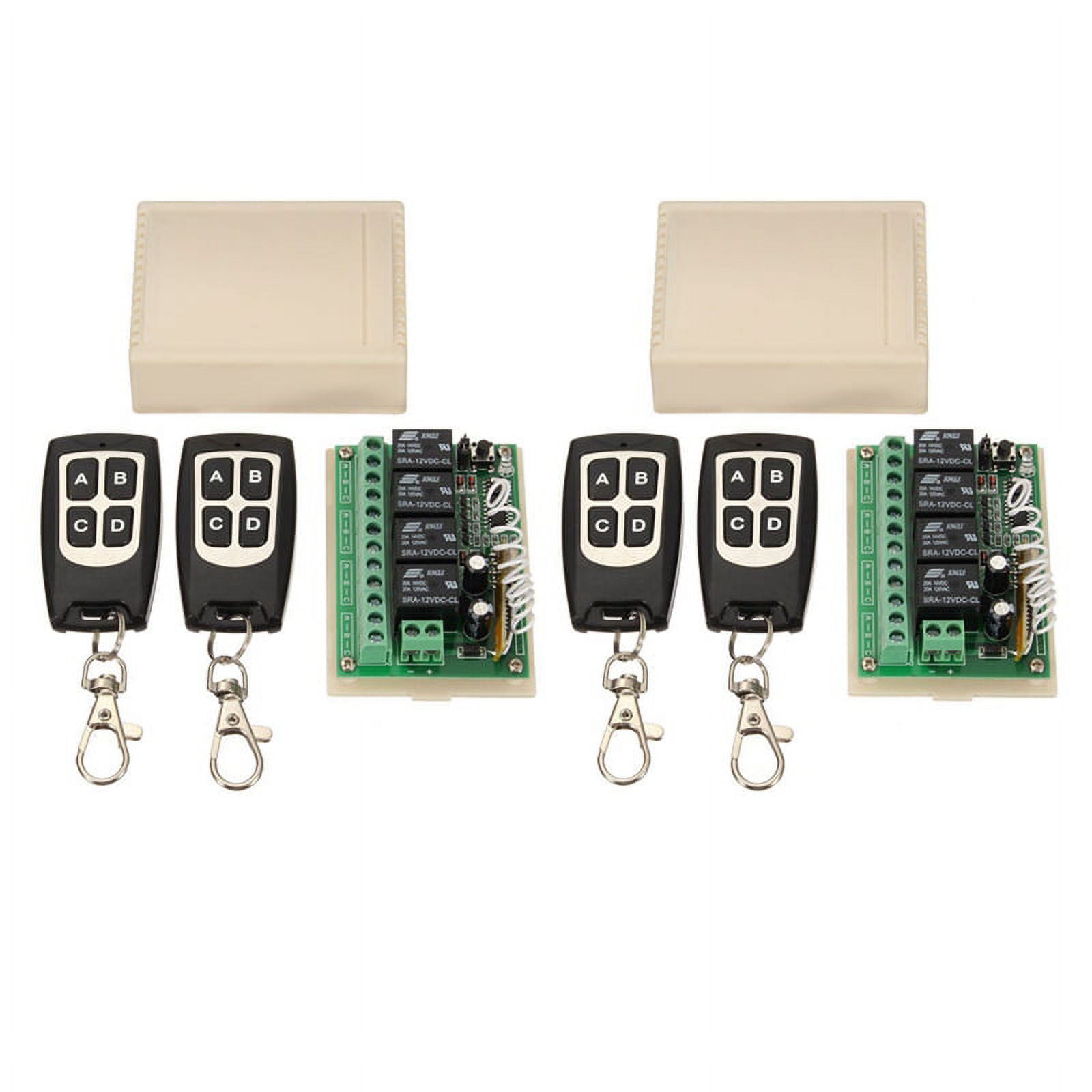 12V 4CH Channel 433Mhz Wireless Remote Control Switch Integrated ...