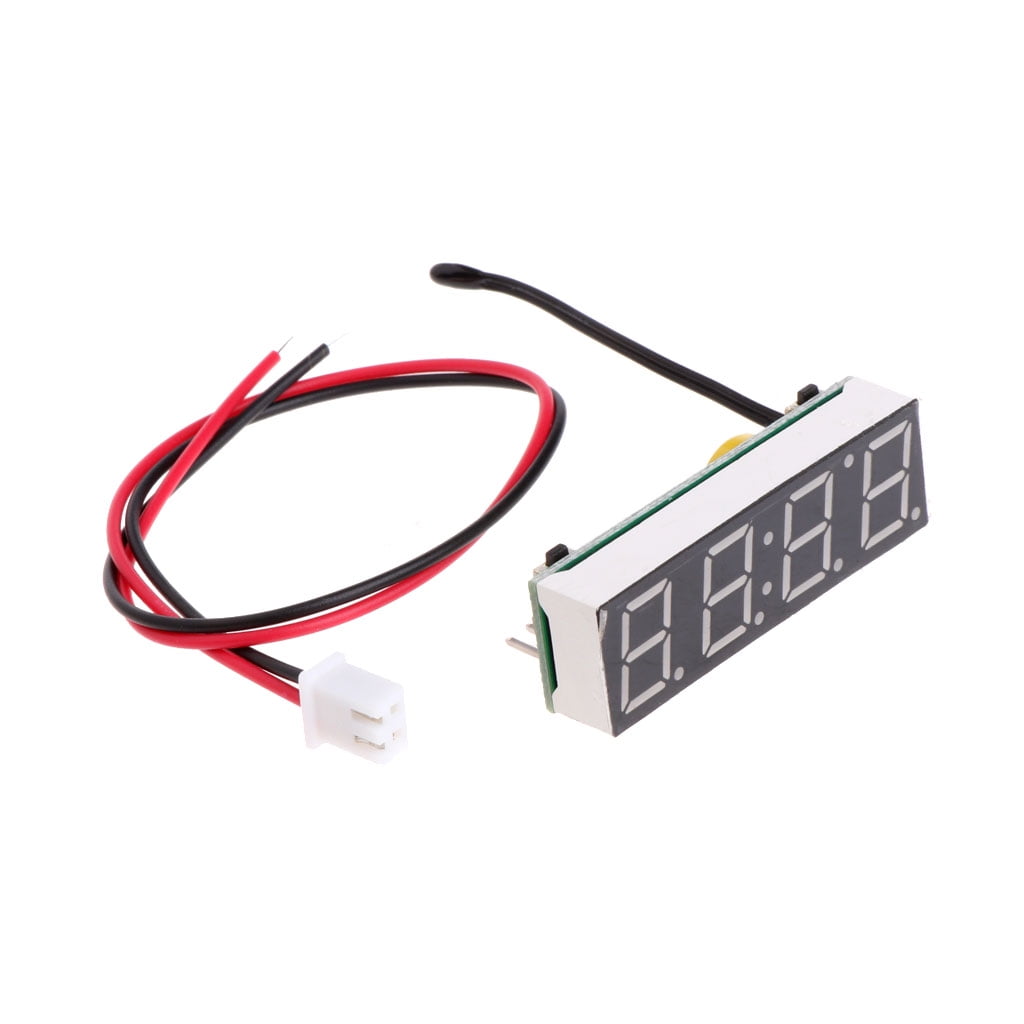 12V 5-20V Digital Car Led Electronic Clock for Time Temperature Voltage ...