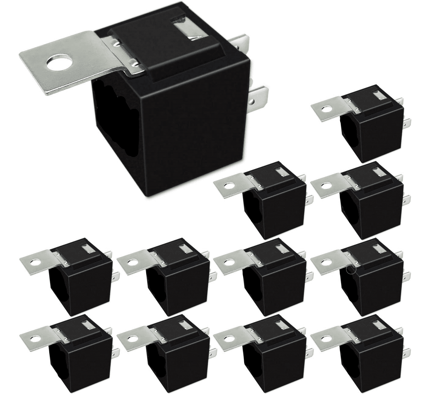 12V 5 Pin SPDT 30/40 Amp Relay Socket Metal Tab Auto Marine homes Truck ...