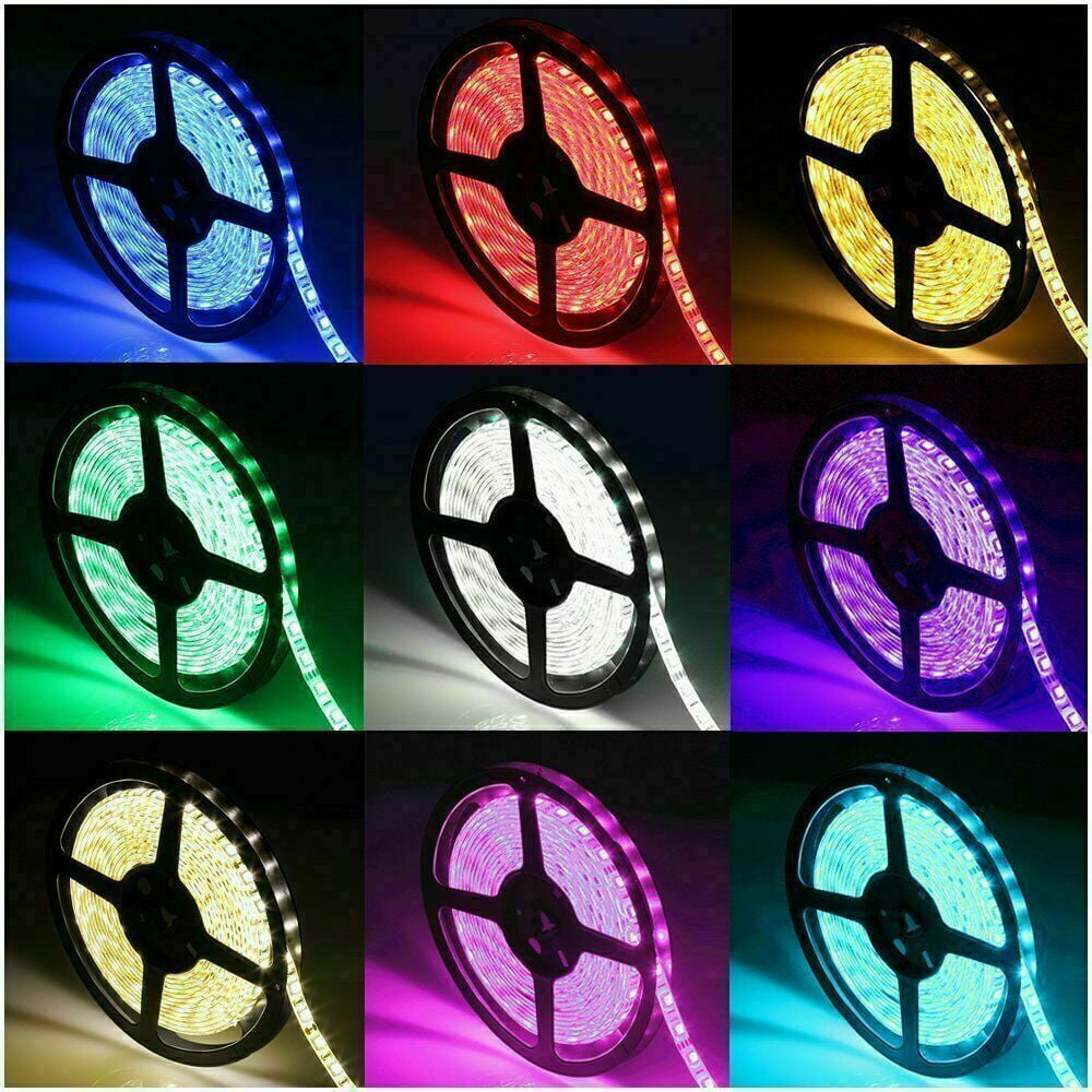 12V 5050 Waterproof LED Strip Light with 44 Key Remote - Walmart.com