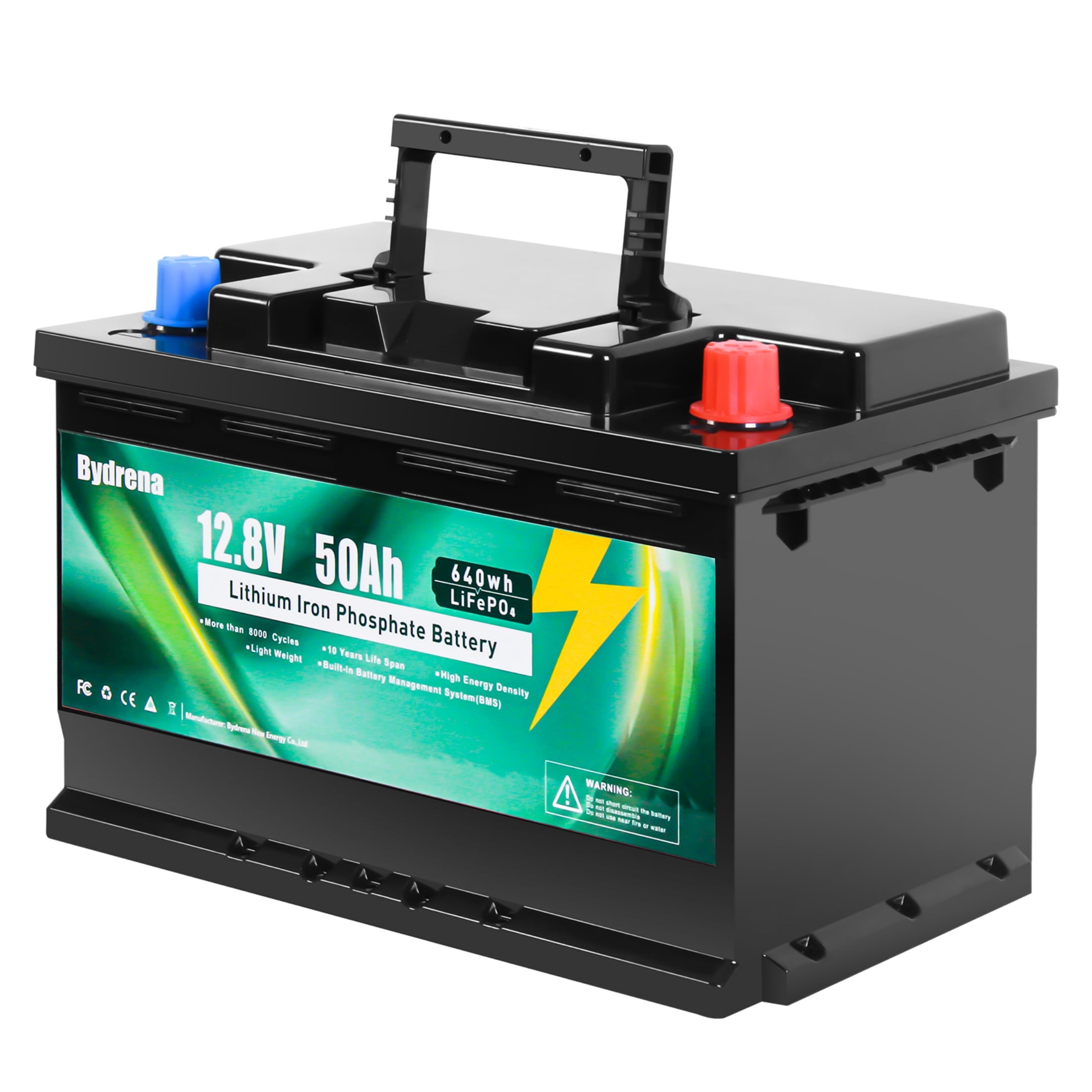 12V 50Ah LiFePO4 Battery 640wh Lithium Iron Phosphate Battery for Boat ...