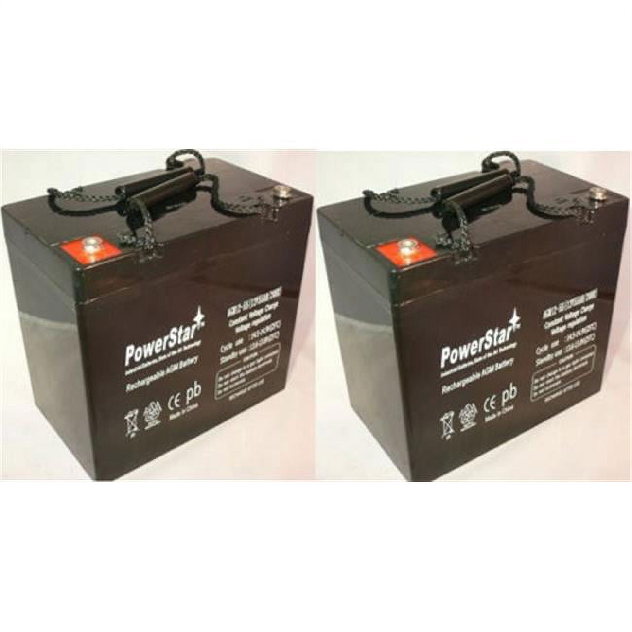 12V 55Ah Invacare Pronto M50 M6 M71 M91 M94 R2 R51 LX Battery- Pack - 2 ...