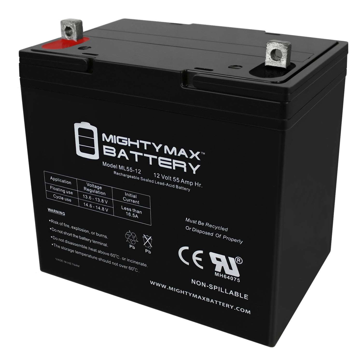 Mighty Max Battery SLA 12 Volt Vehicle Battery Group Size 34/78, 850 ...