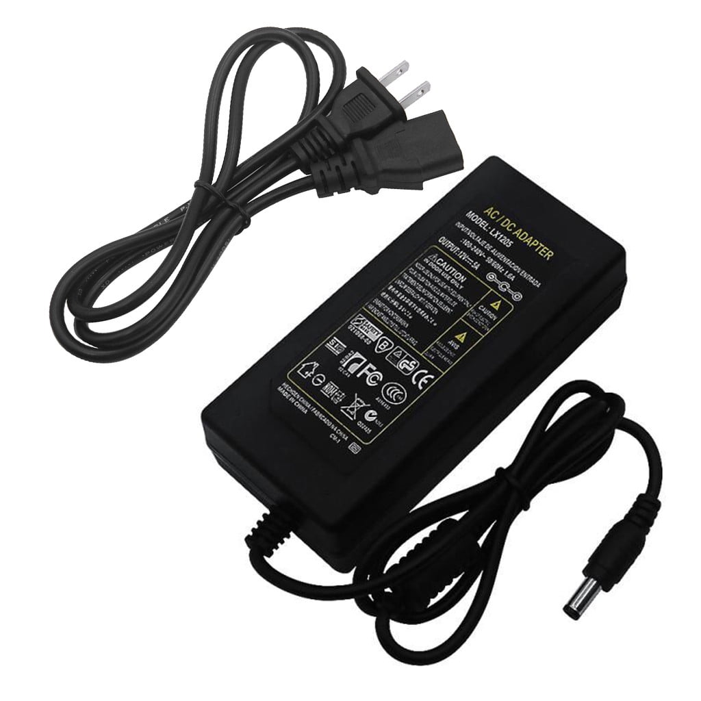 12V 5A 60W AC DC Power Adapter for 5050 3528 LED Strip Lights ...