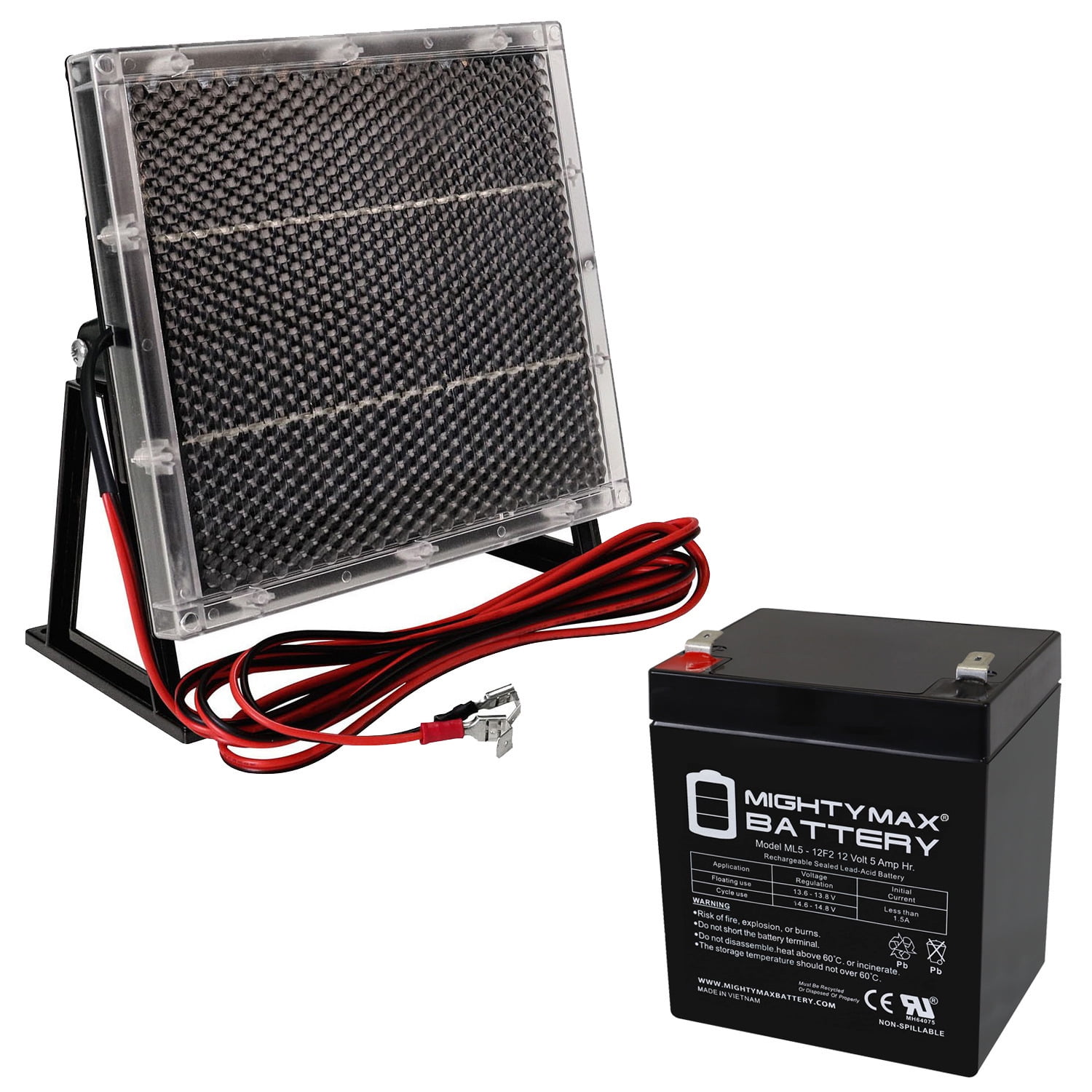 12V 5AH F2 SLA Replacement Battery Compatible With Silent Knight N5HR ...