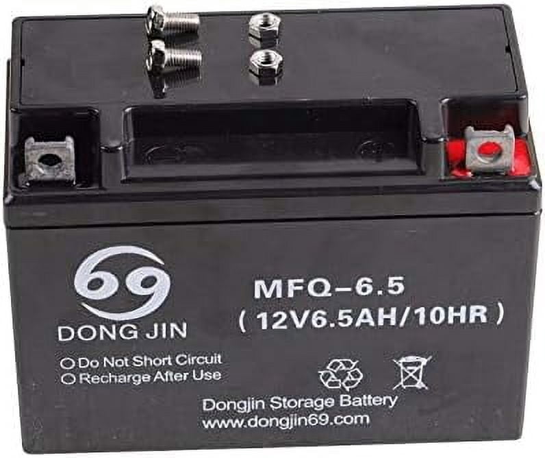 12V 6.5AH MFQ-6.5 Motorcycle Battery for Bike Scooter Go Kart ATV Pit ...