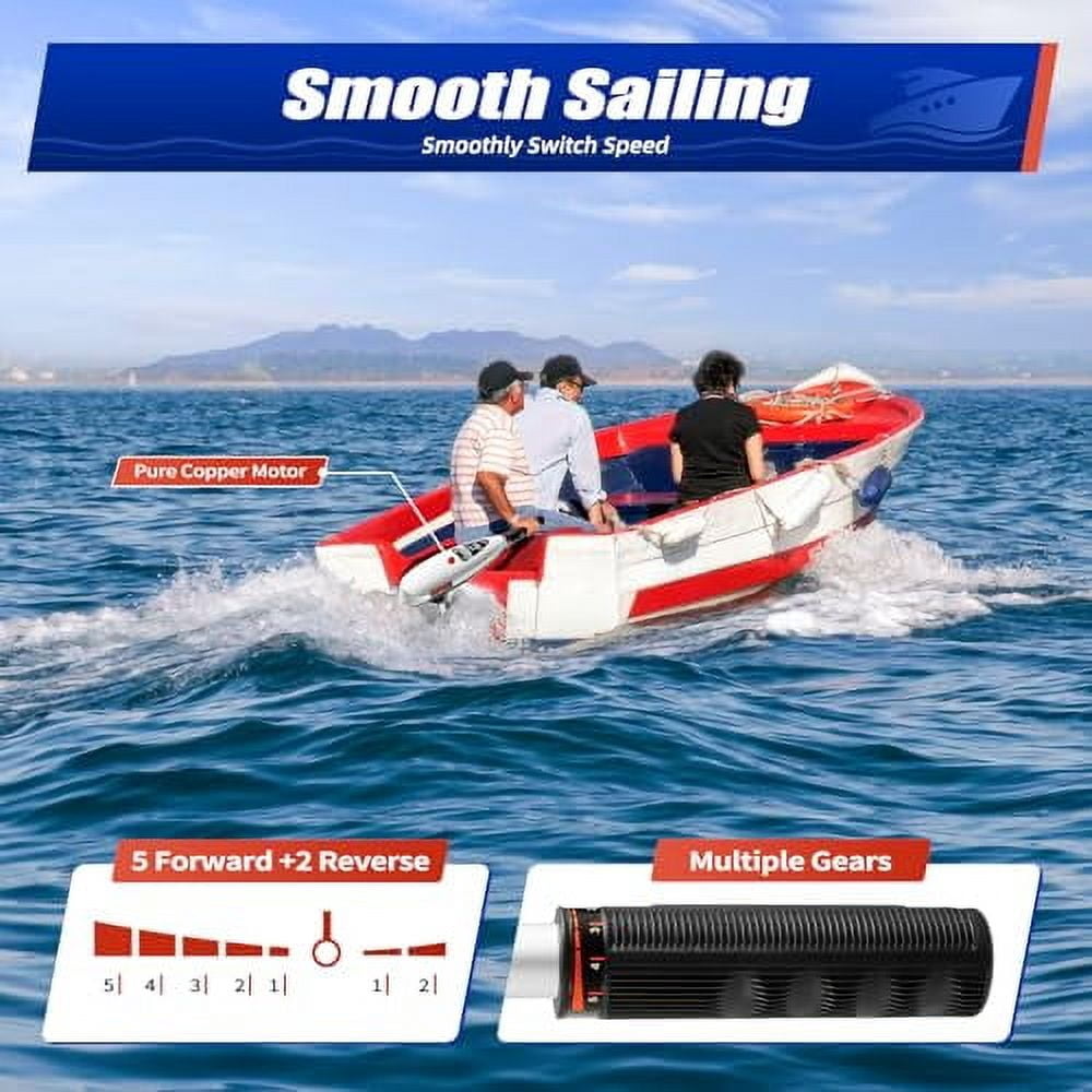 12V 660W Outboard Motor, Multi-gear Electric Outboard Motors ...