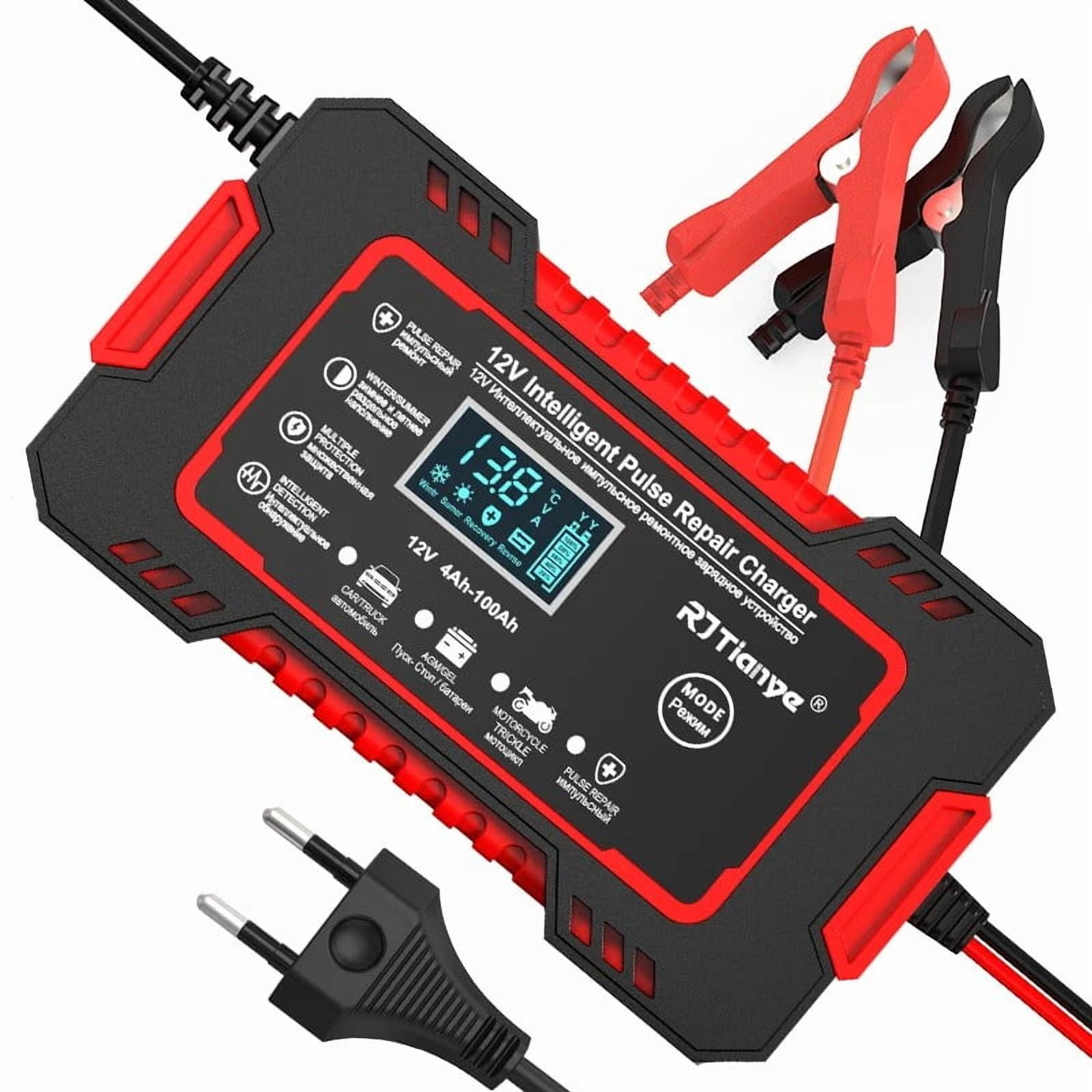 12V 6A Intelligent Car Motorcycle Battery Charger for Auto Moto Lead ...