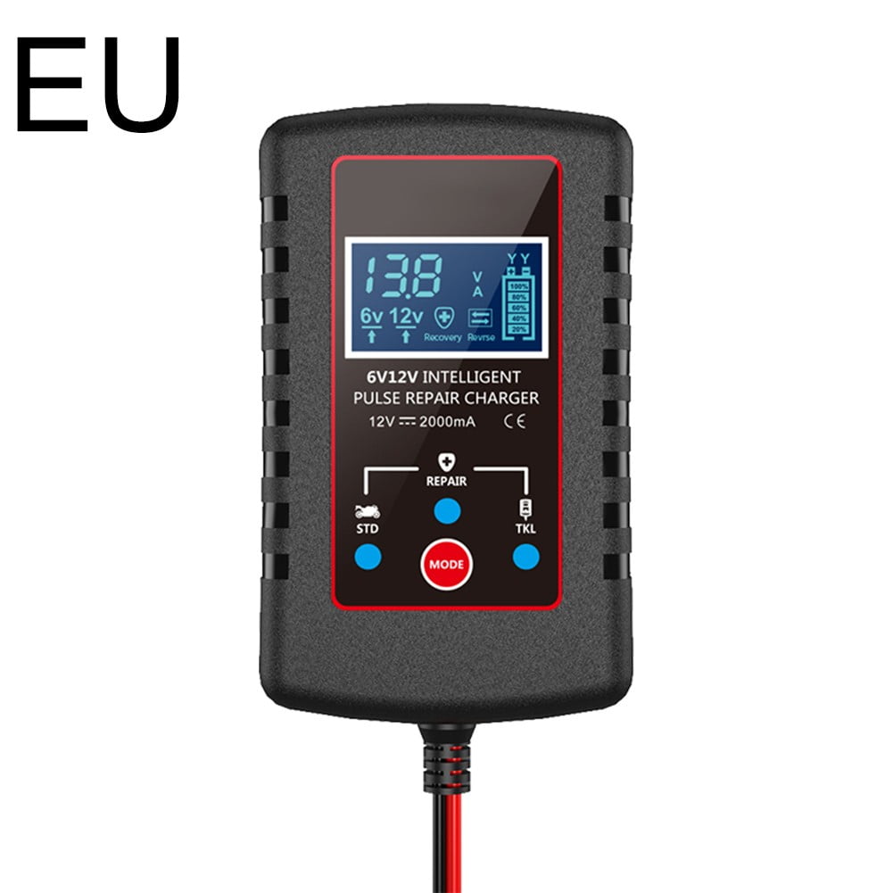 12V/6V Automatic Battery Charger Maintainer Motorcycle Car Atv ...