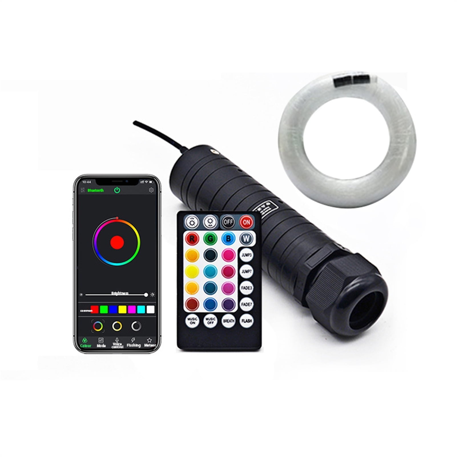 12V 6W RGB Car Roof Star Light LED Fiber Optic Light Bluetooth APP ...