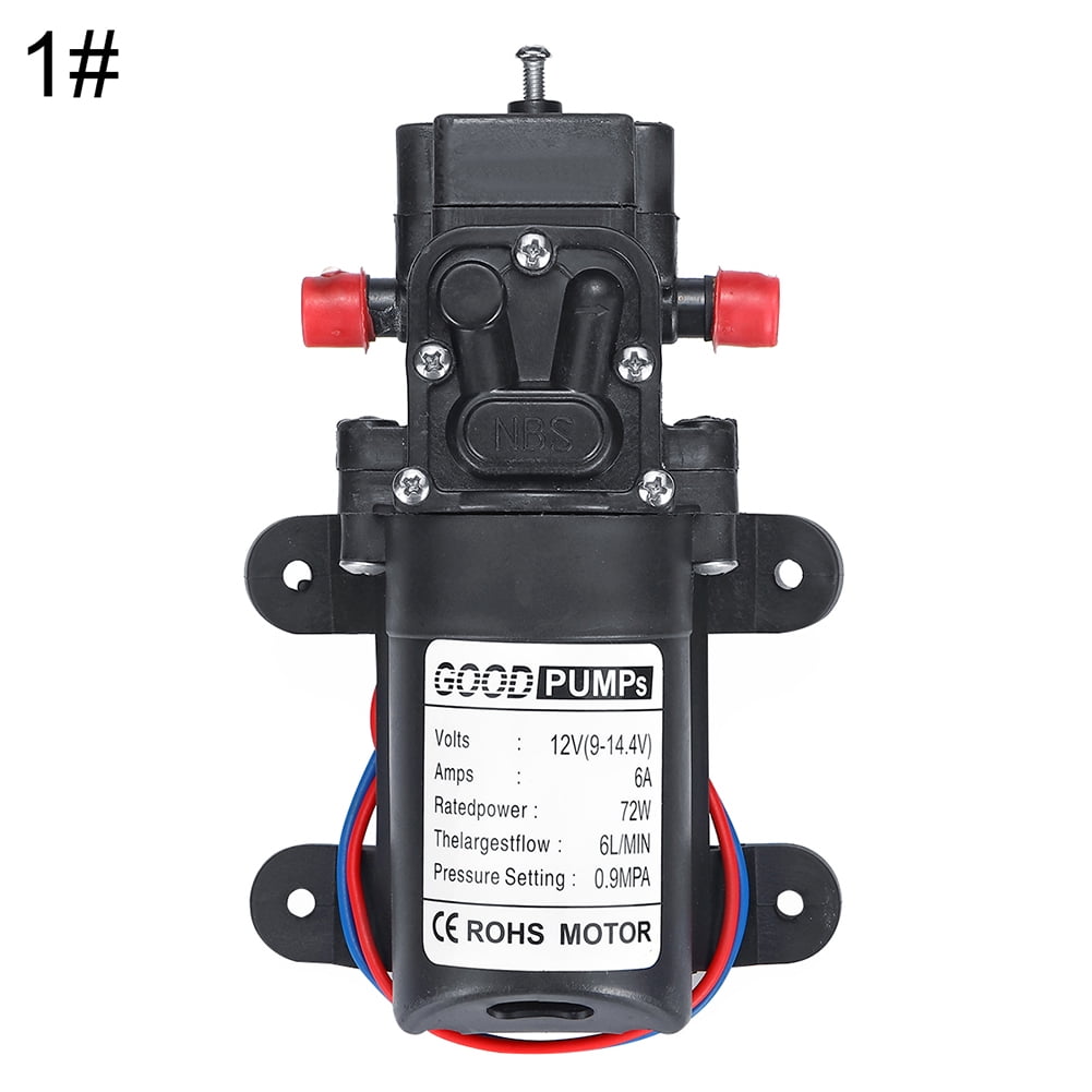 12V 6lpm 70W Self-Priming High Pressure Caravan Camping Boat Reflux ...
