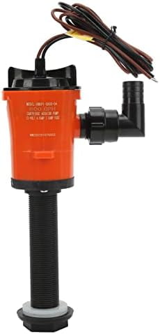 12V 7.0A Aerator Livewell Pump, 800GPH Live Bait Tank Aerator ...