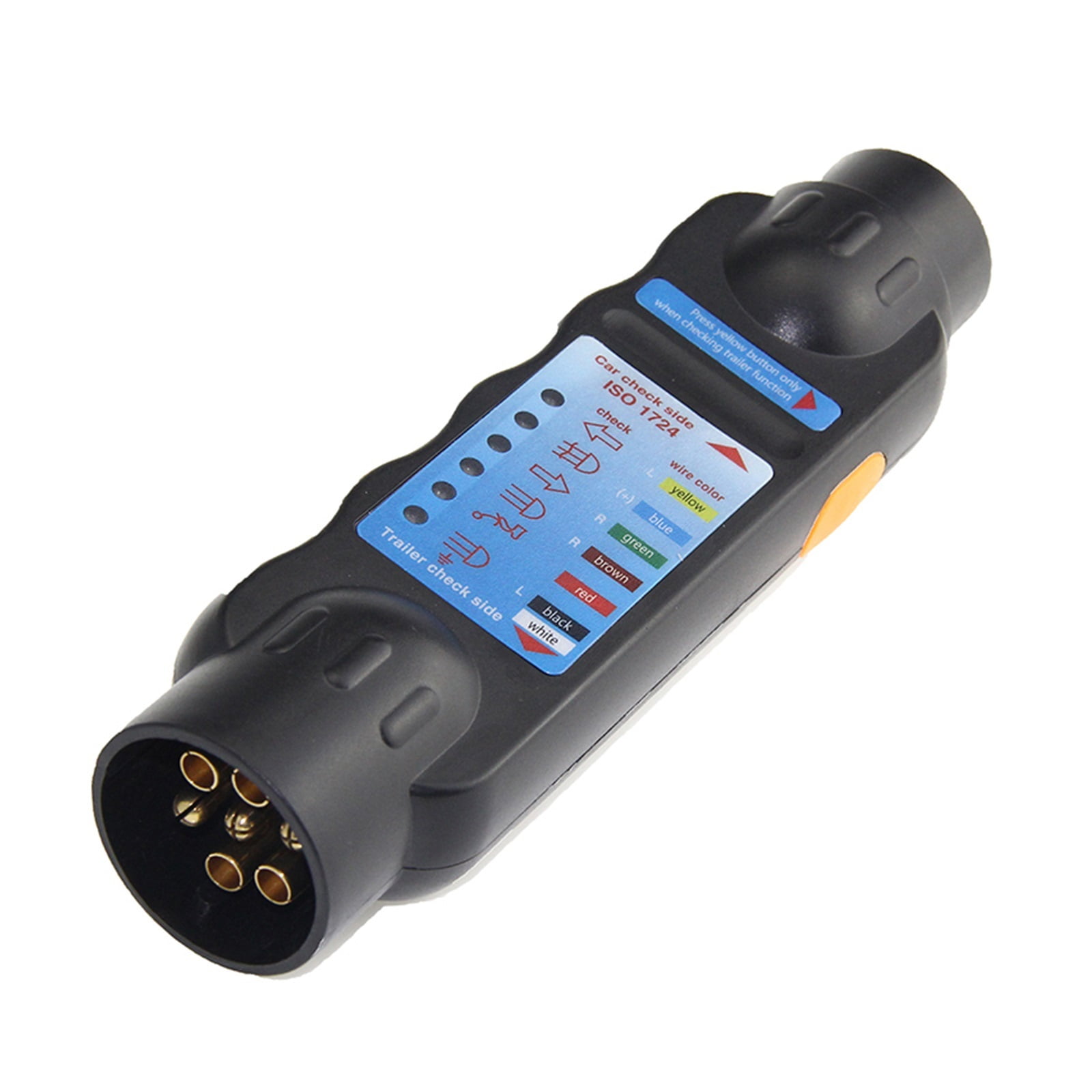 12V 7 Pin Trailer Socket Tester Truck Wiring Circuit Light Test Tool RV ...