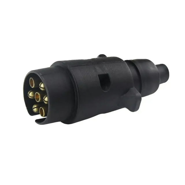 12V 7 Way Round Standard Connector Plastic Car Trailer 7 Pin Socket ...