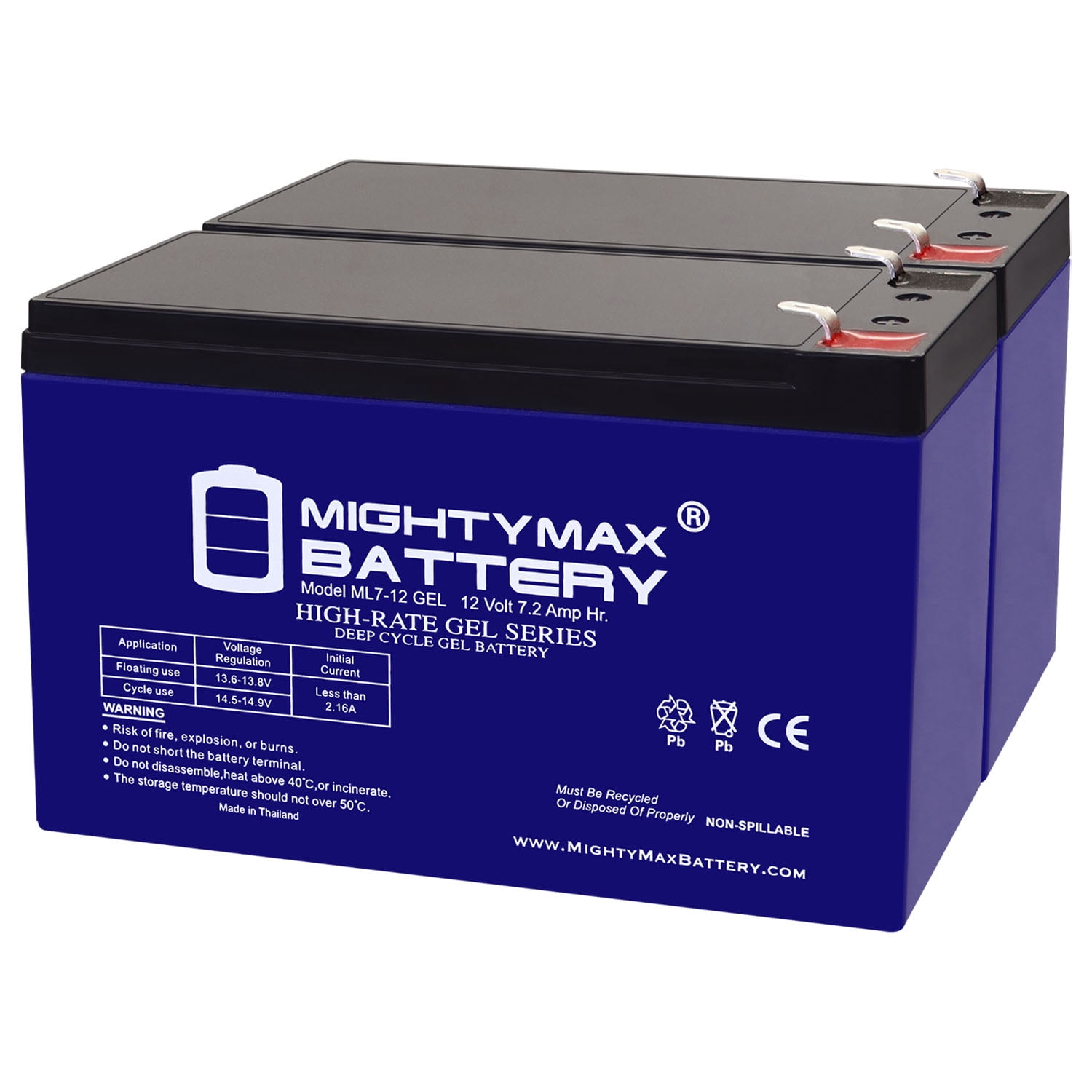 12V 7AH GEL F1 Replacement Battery Compatible with Ademco Vista-250BP ...