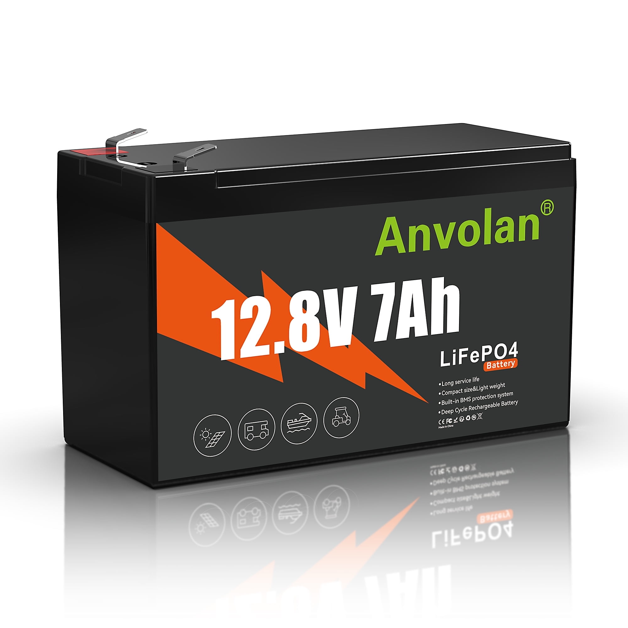 12V 7Ah LiFePO4 Battery Lithium with BMS 15000Cycles Thailand | Ubuy