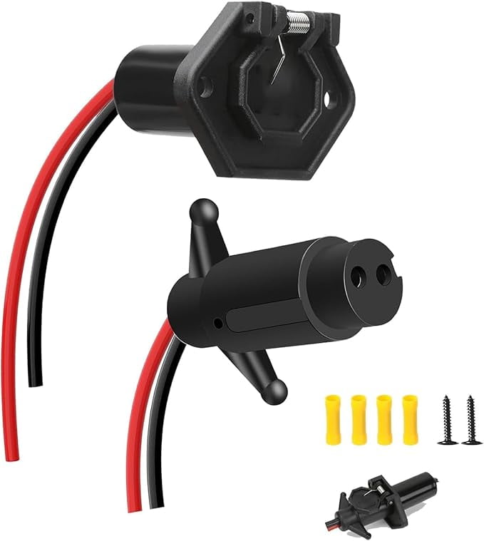 12V 8 Gauge Trolling Motor Plug and Receptacle Quick Connect Kit ...