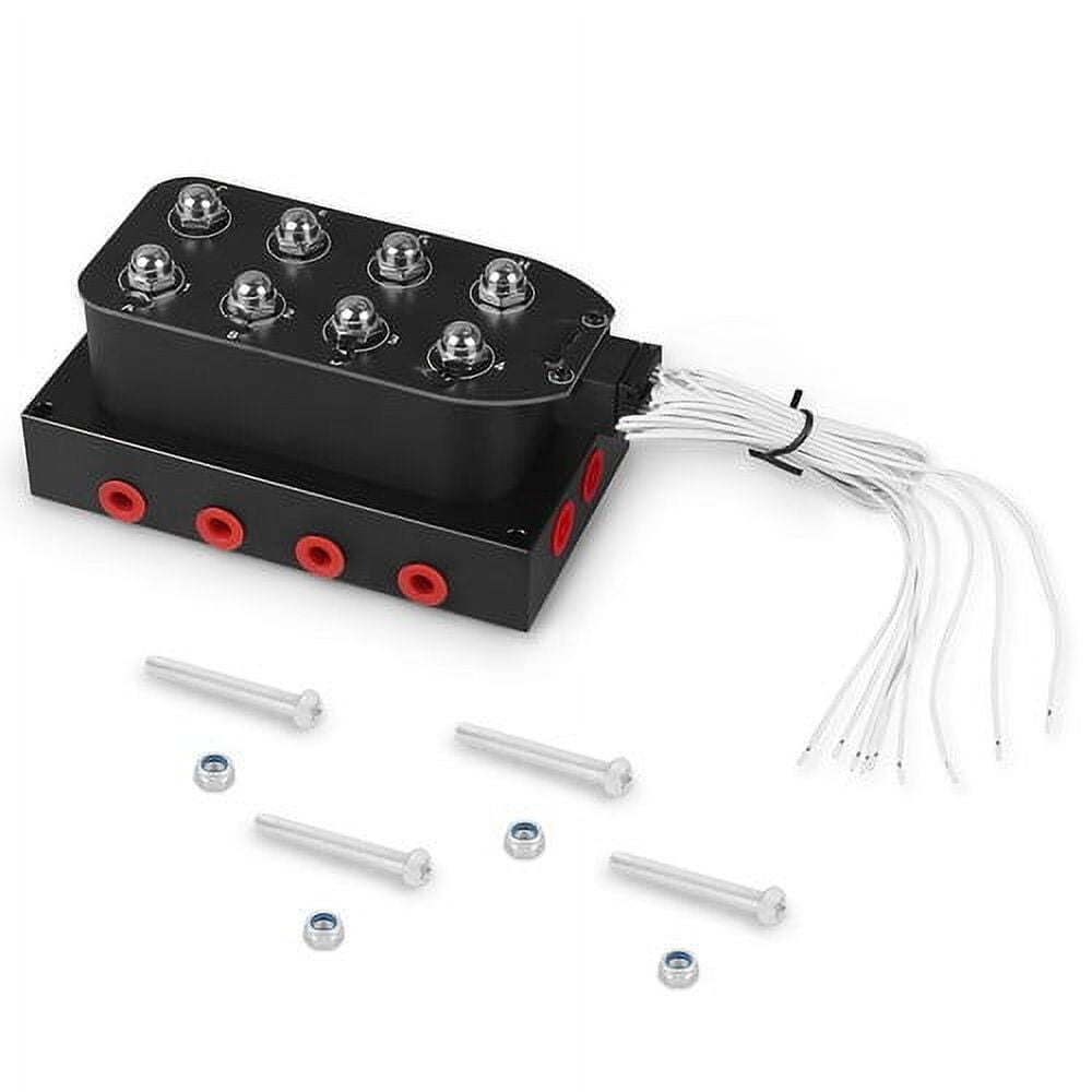 12V 8 Valves Suspension Pneumatic Shock Absorber Solenoid Valve Set 1/4 ...