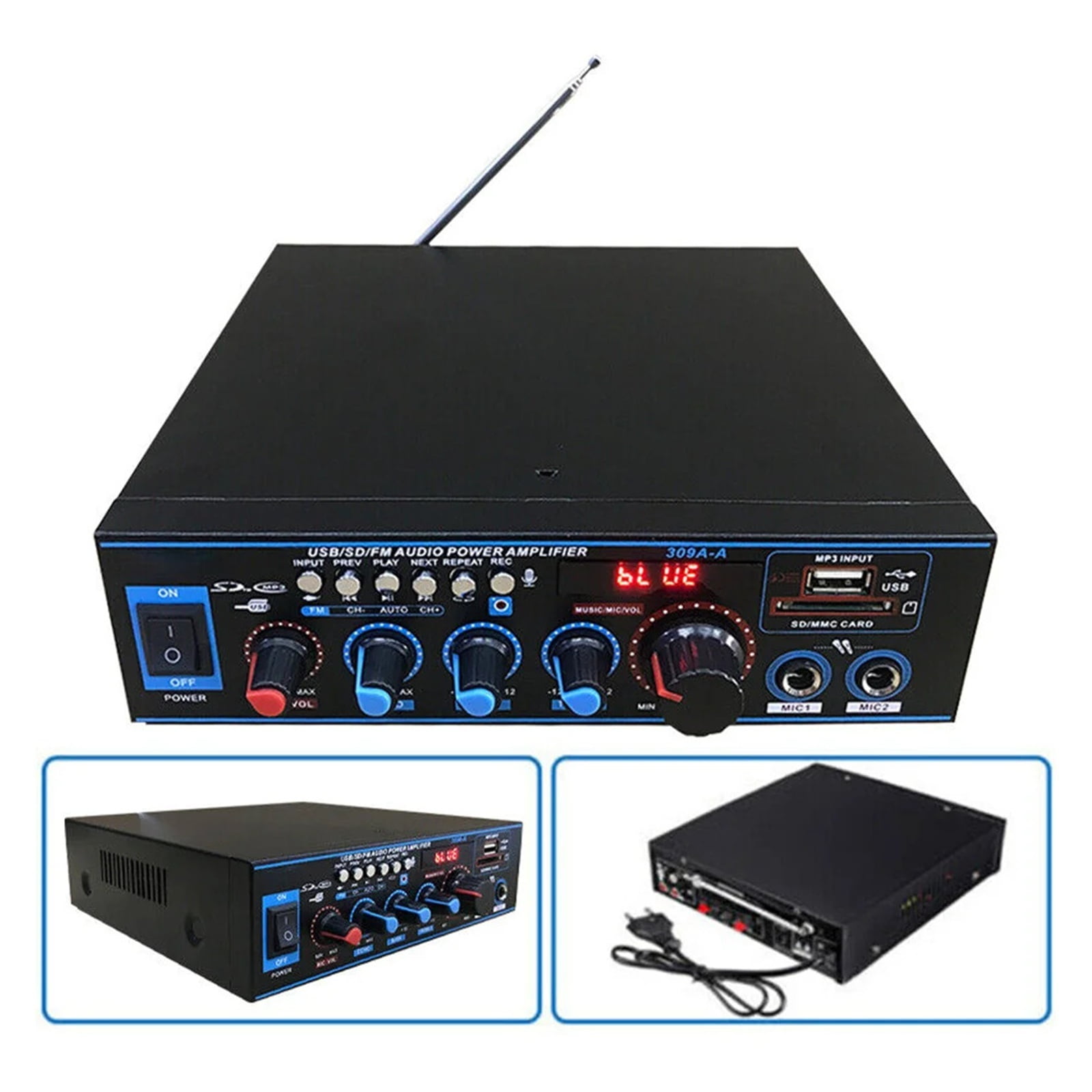 12V 800W Car Hifi Power Amplifier Bluetooth 5.0 Amplifier Mini HIFI ...