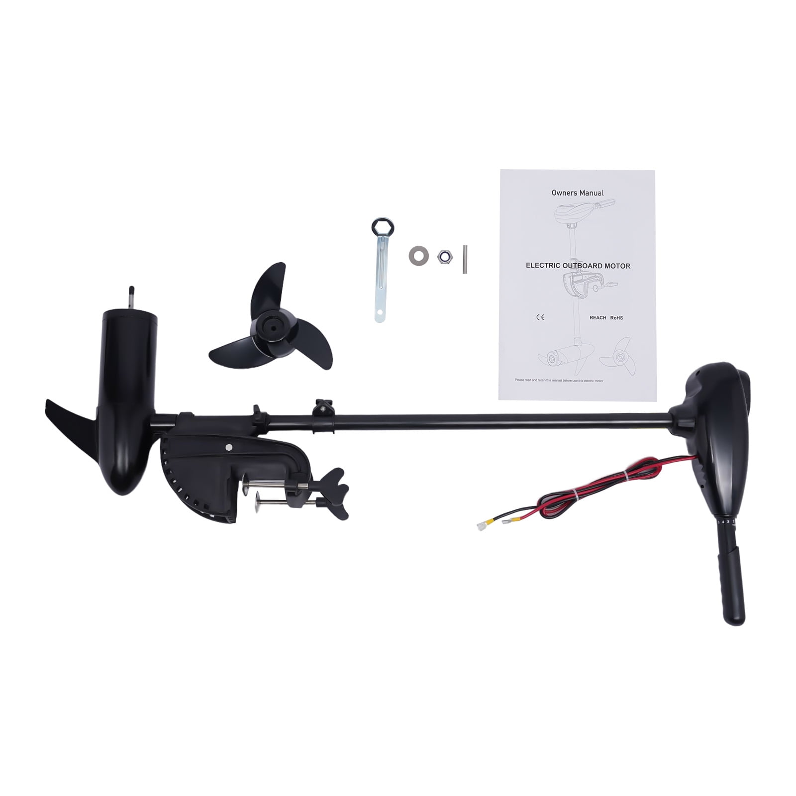 12V 800W Electric Outboard Engine 1.2HP Multiple Gears Battery ...