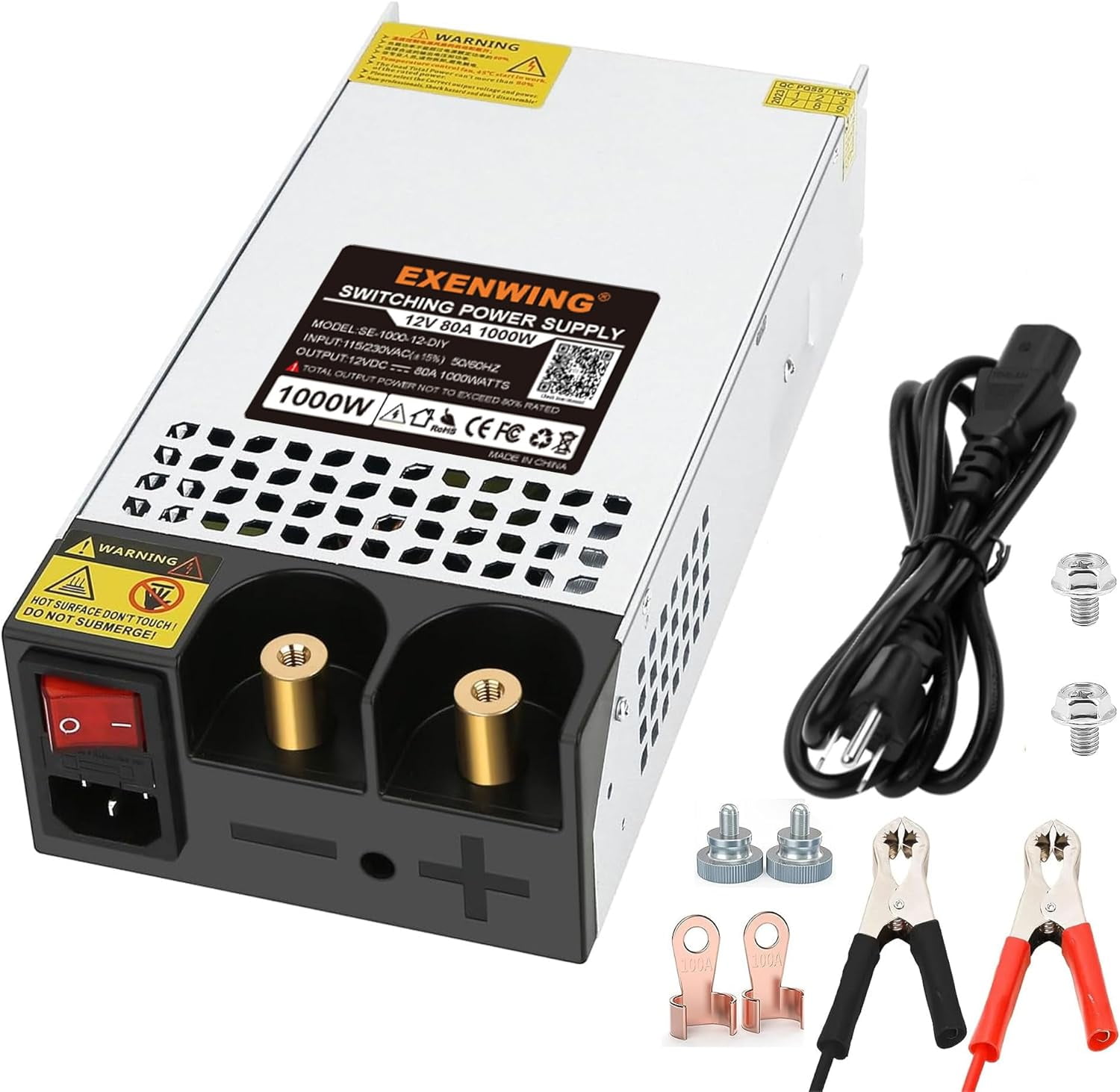 12V 80A 1000W Switching Power Supply Adapter SMPS AC 110/220V to DC ...