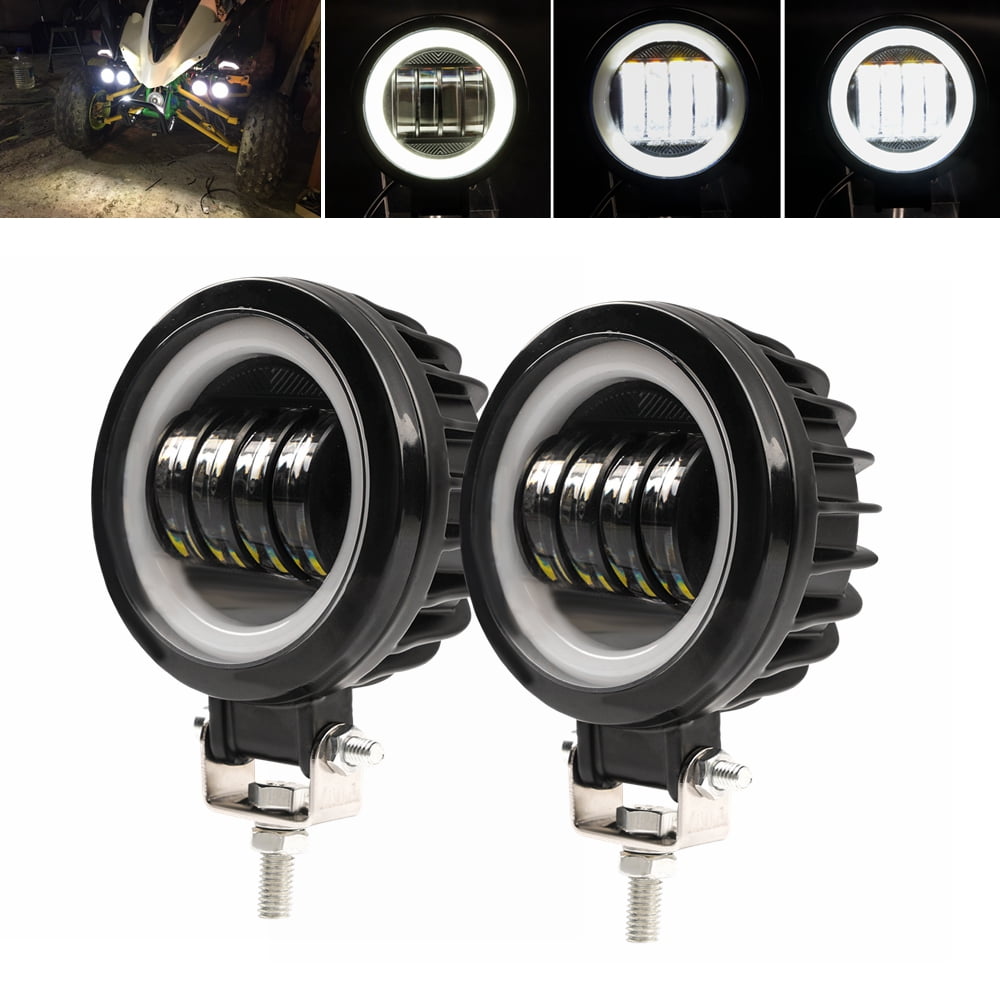 12V~80V Waterproof Round Angel Eyes LED light Portable Spotlights ...