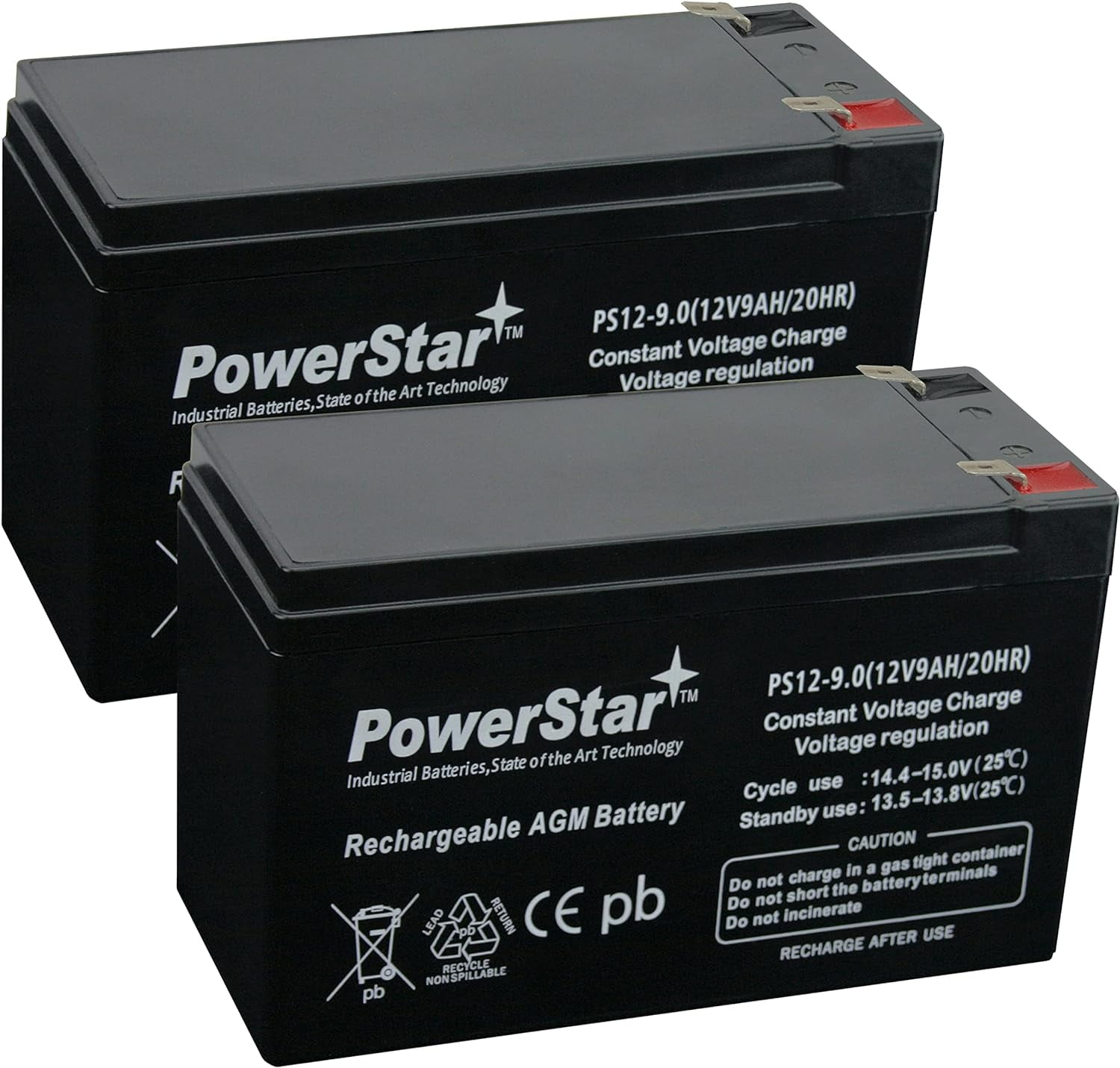 12V 9.0AH UPS Complete Replacement Battery Kit for Compatible with APC ...
