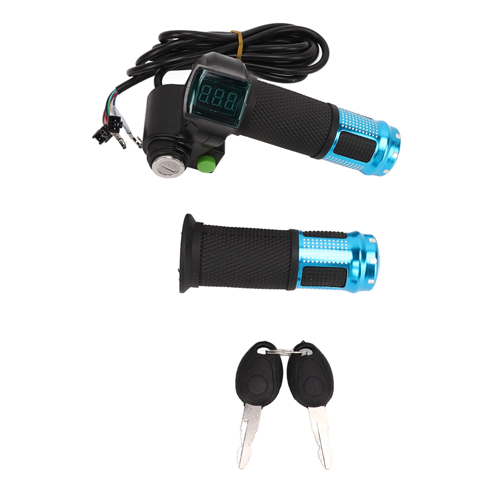 12V-99V, Keyed Handlebar Grip Set for Safe Riding Adventures, Blue Red ...