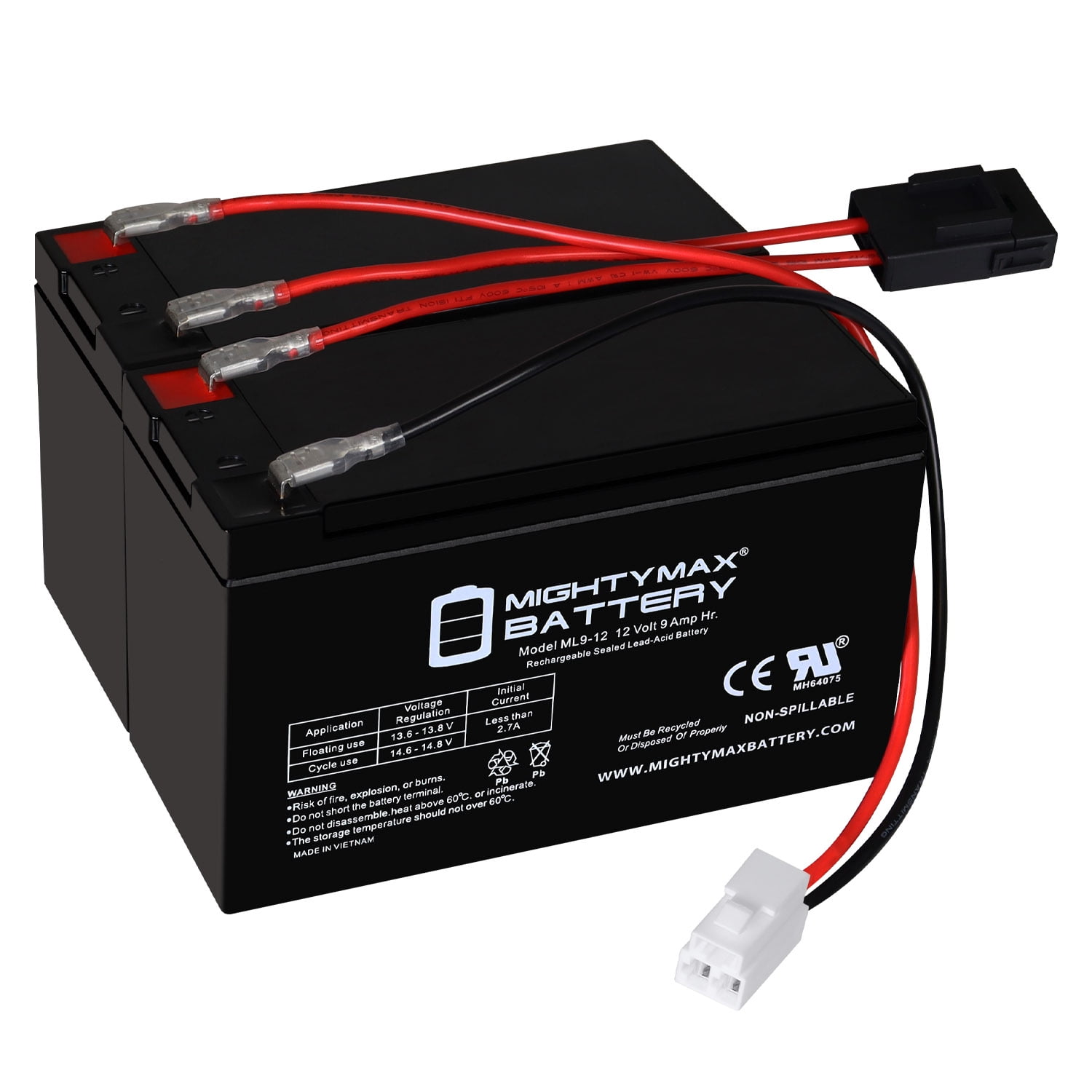 12V 9AH F2 SLA Replacement Battery Compatible With Razor MX350, MX400 ...