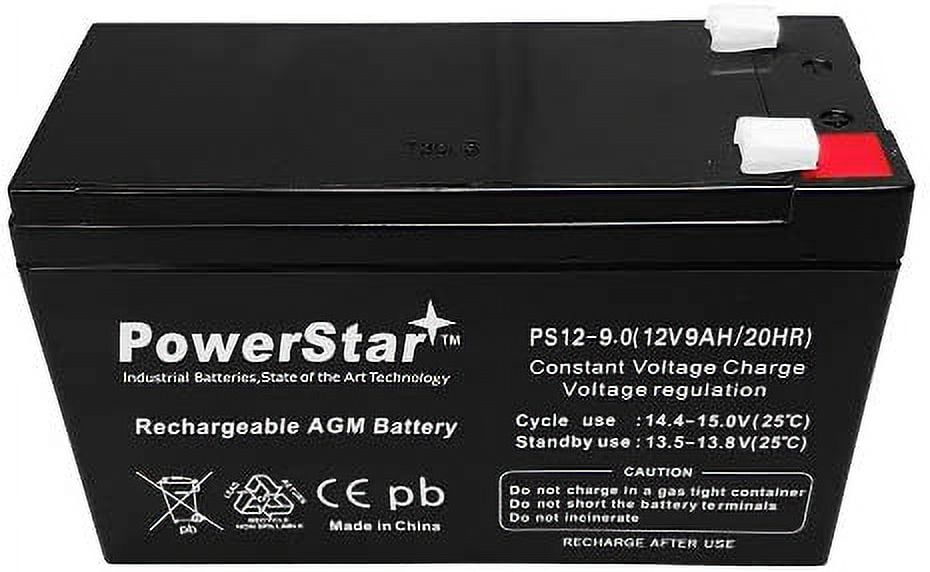 12V 9AH High Rate AGM Battery for Compatible with APC Back-UPS ES 500 ...