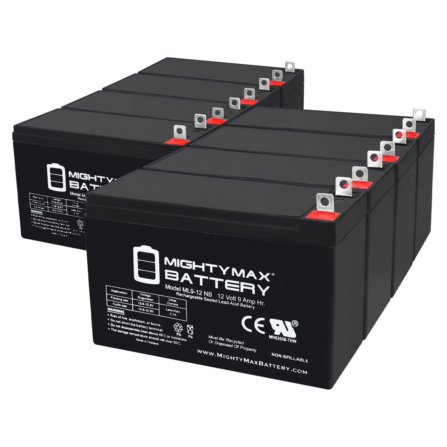 12V 9AH NB SLA Replacement Battery Compatible with Generac Generators ...