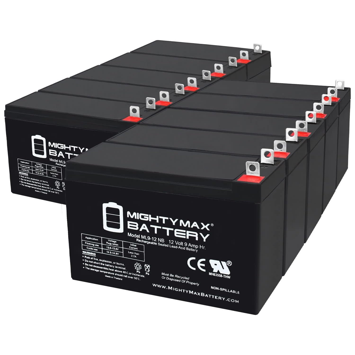 12V 9AH NB SLA Replacement Battery Compatible with Generac Generators ...