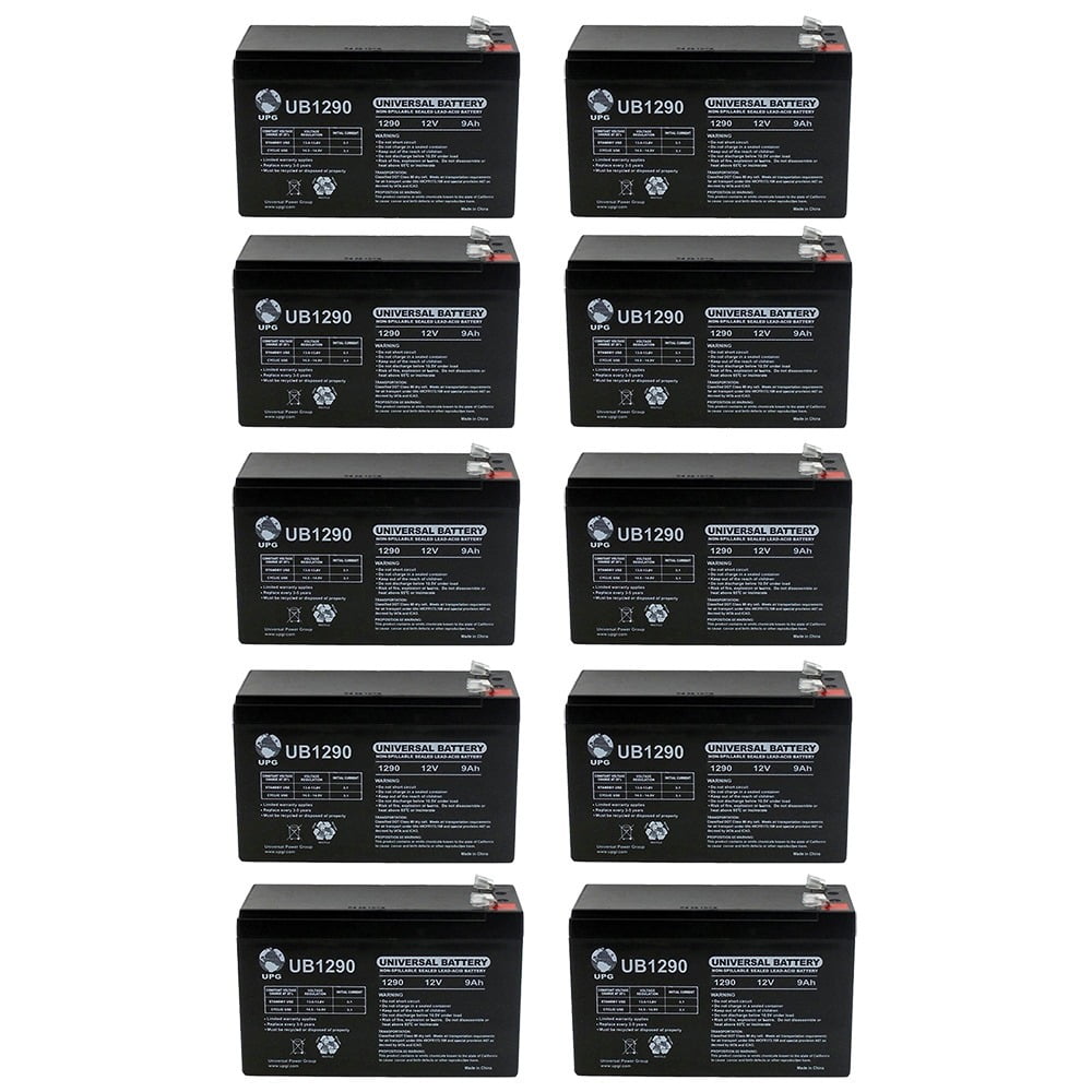 12V 9AH SLA Replacement Battery for ELSAR 16250 - 10 Pack - Walmart ...